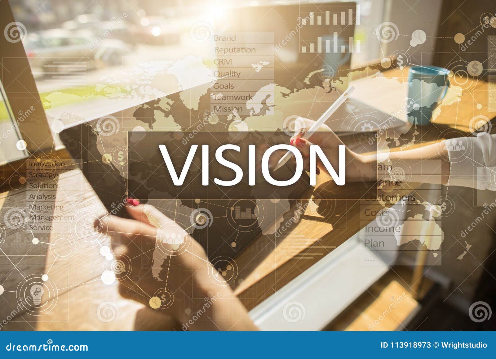 Vision Concept. Business, Internet and Technology Concept. Stock Image ...