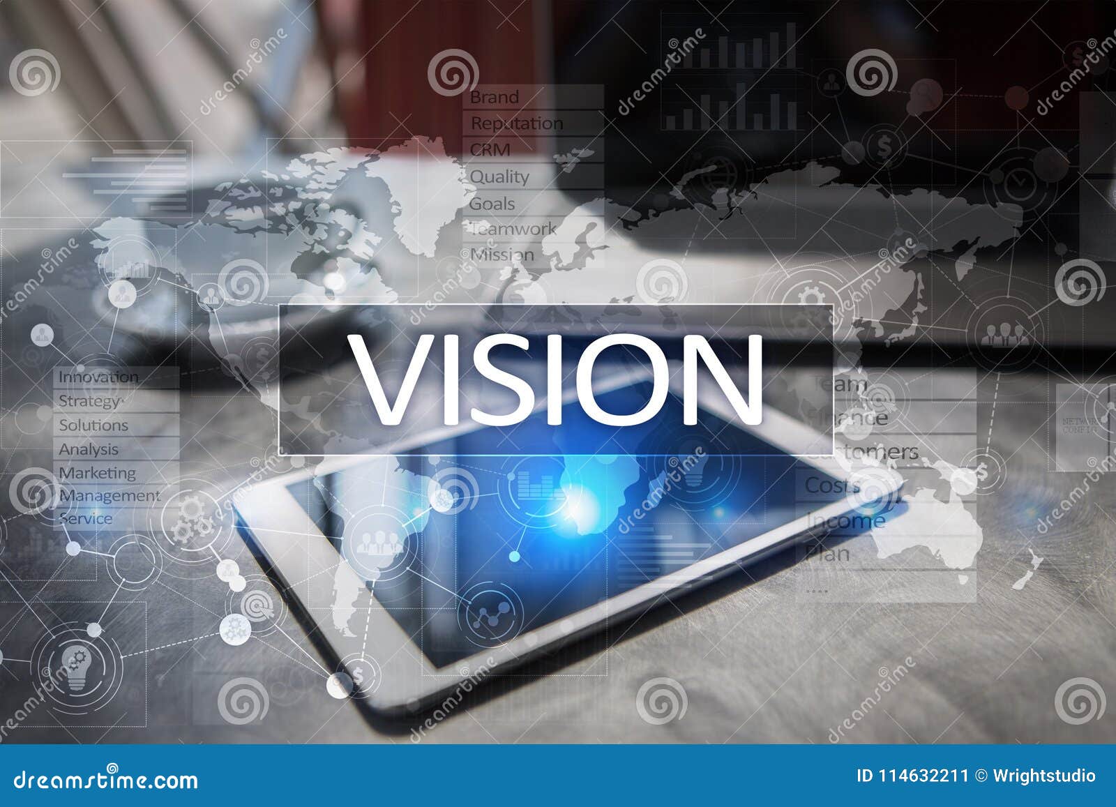 Vision Concept. Business, Internet and Technology Concept. Stock Image ...