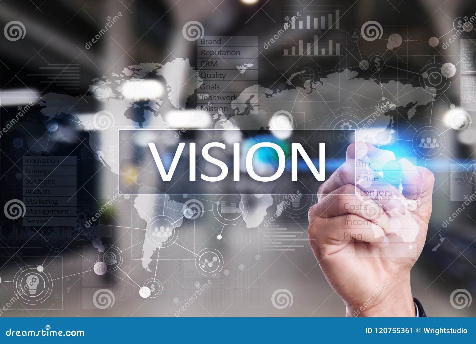 Vision Concept. Business, Internet and Technology Concept. Stock Image ...