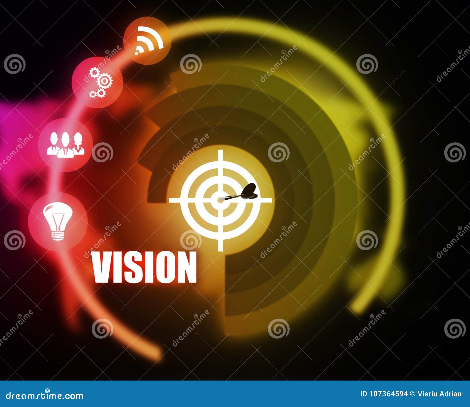 Vision Concept Plan Graphic Stock Illustration - Illustration of energy ...