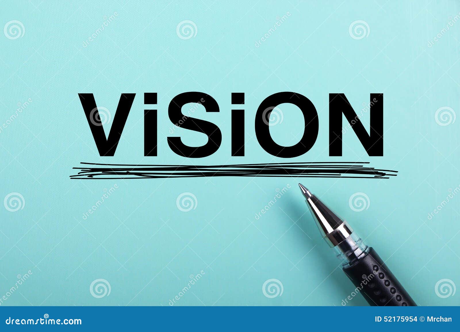 Vision concept stock photo. Image of ballpoint, green - 52175954