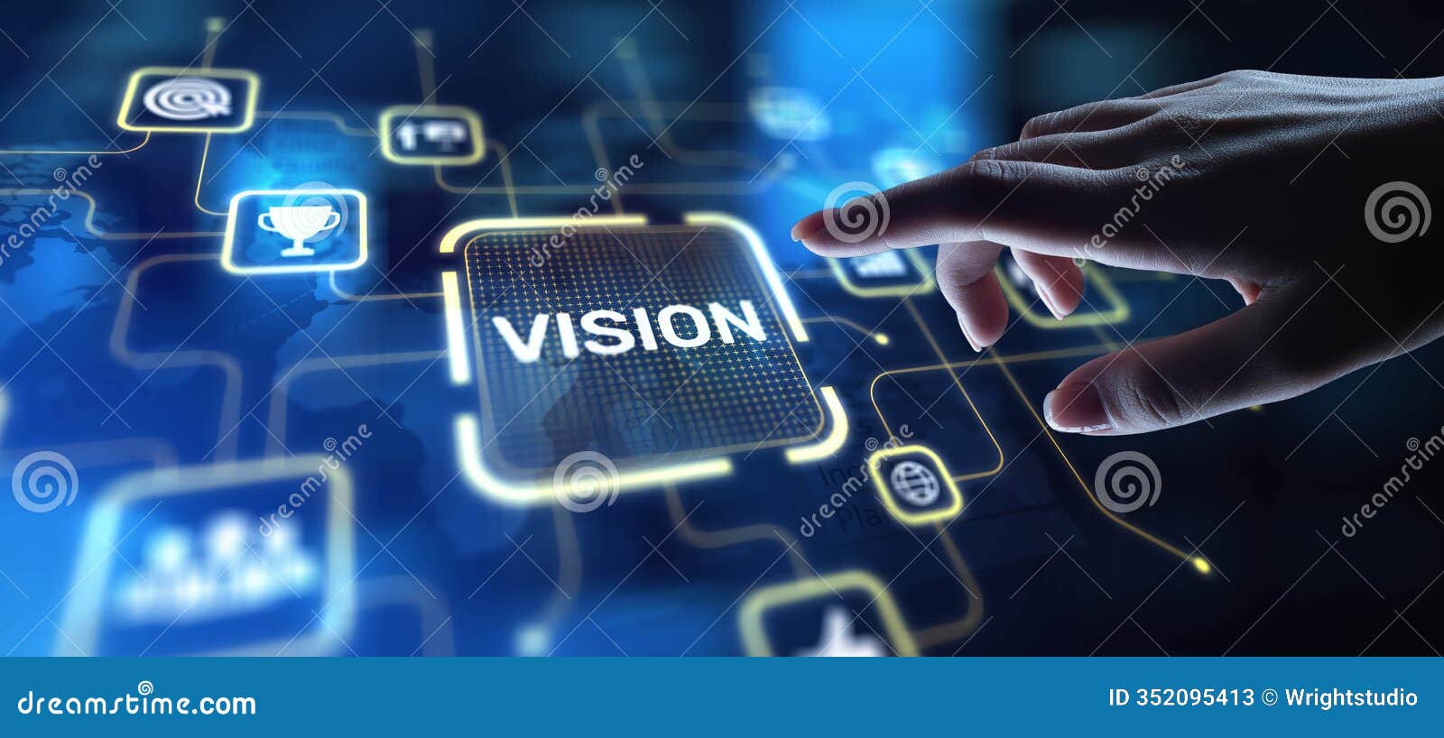 Vision Defining Future Goals and Strategic Direction, Projection on a ...