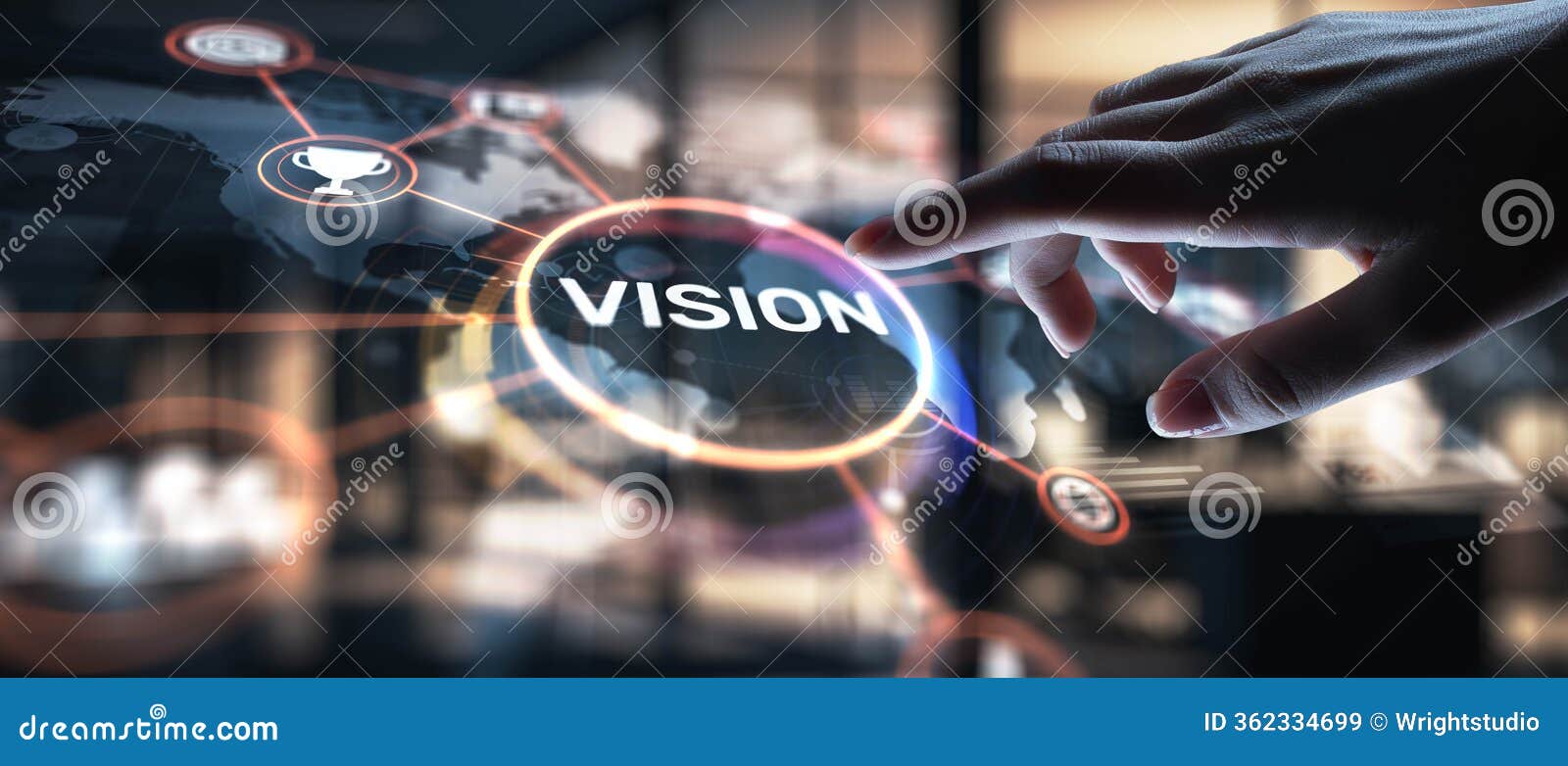 Vision Defining Future Goals and Strategic Direction, Projection on a ...