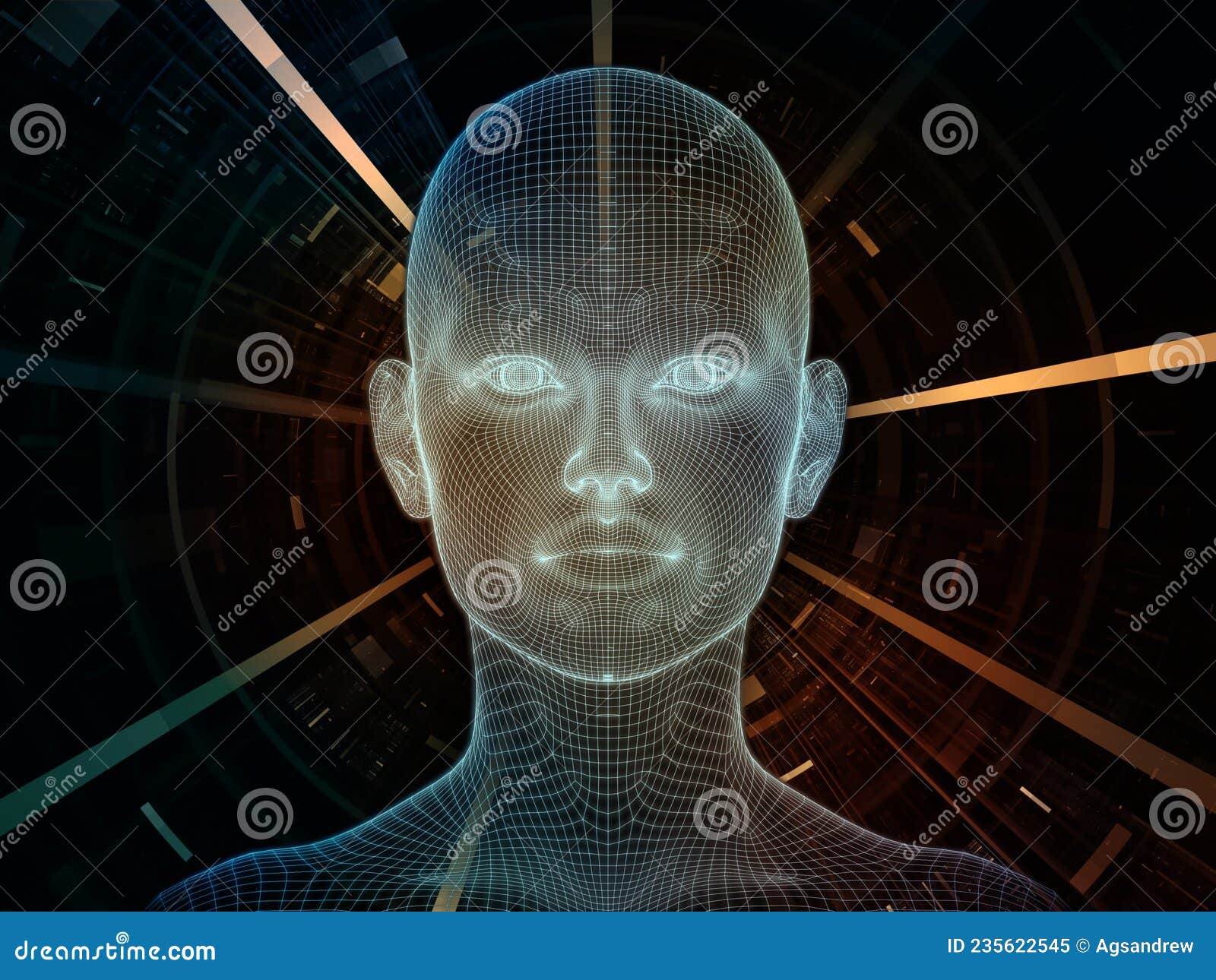 Vision of Digital Identity stock illustration. Illustration of abstract ...