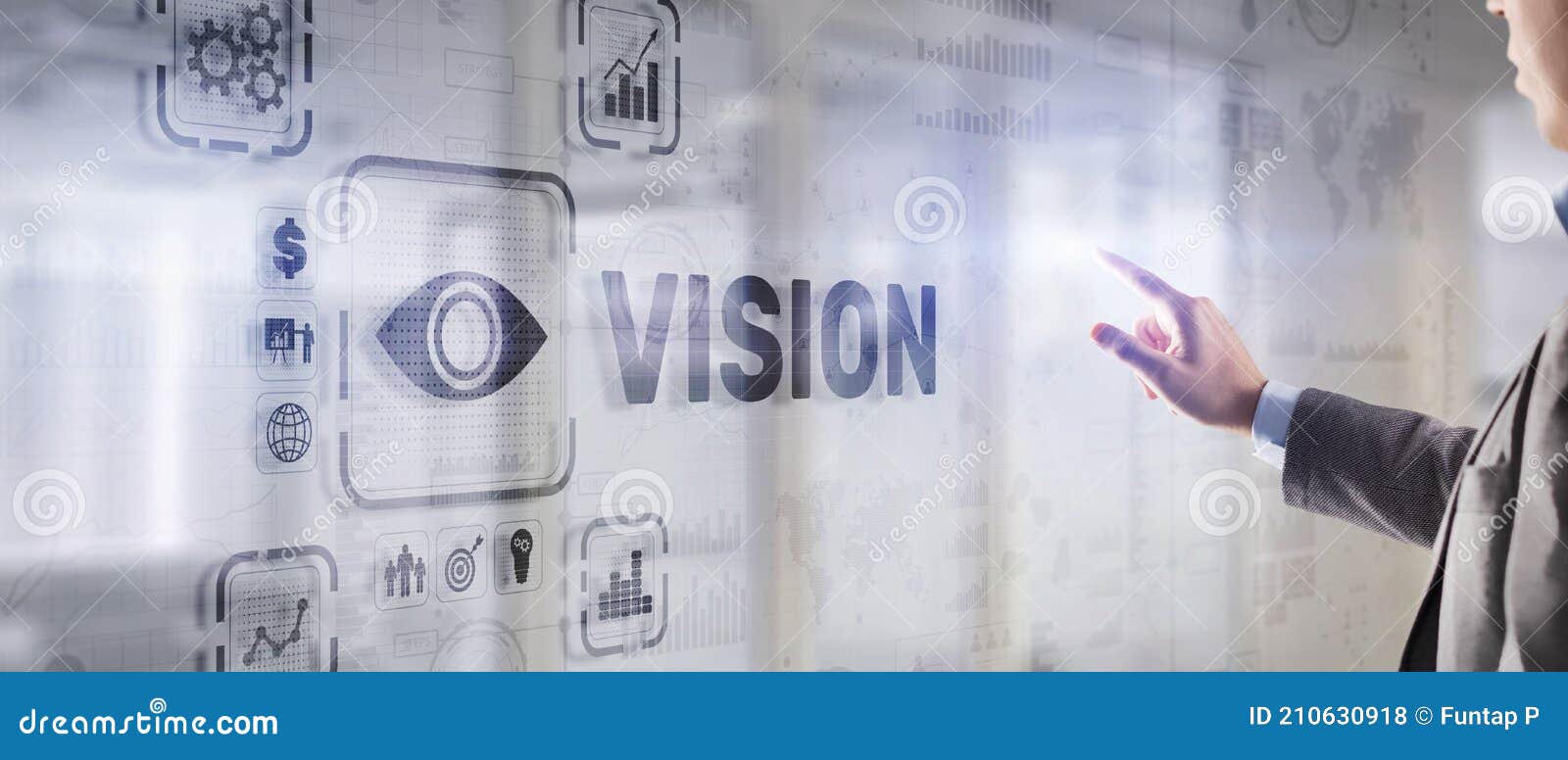 Vision Direction Future Business Inspiration Motivation Concept Stock ...