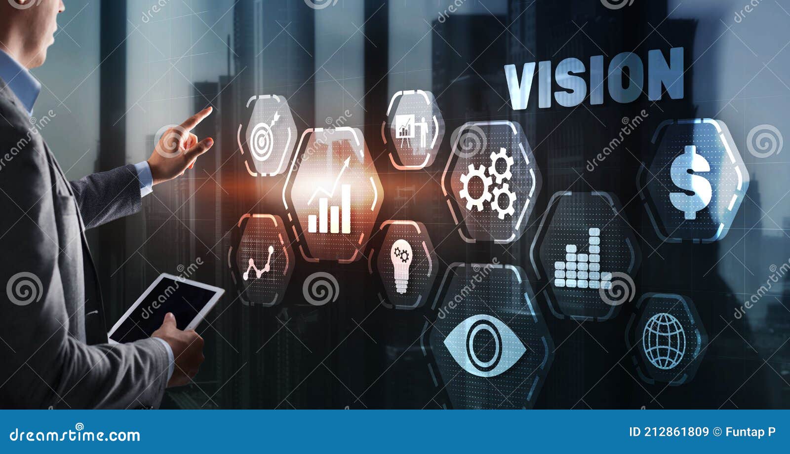 Vision Direction Future Business Inspiration Motivation Concept Stock ...