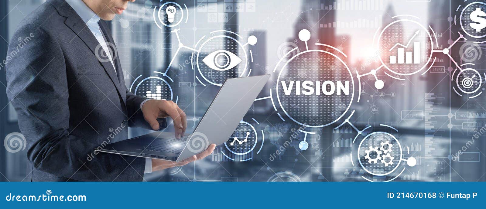 Vision Direction Future Business Inspiration Motivation Concept Stock ...