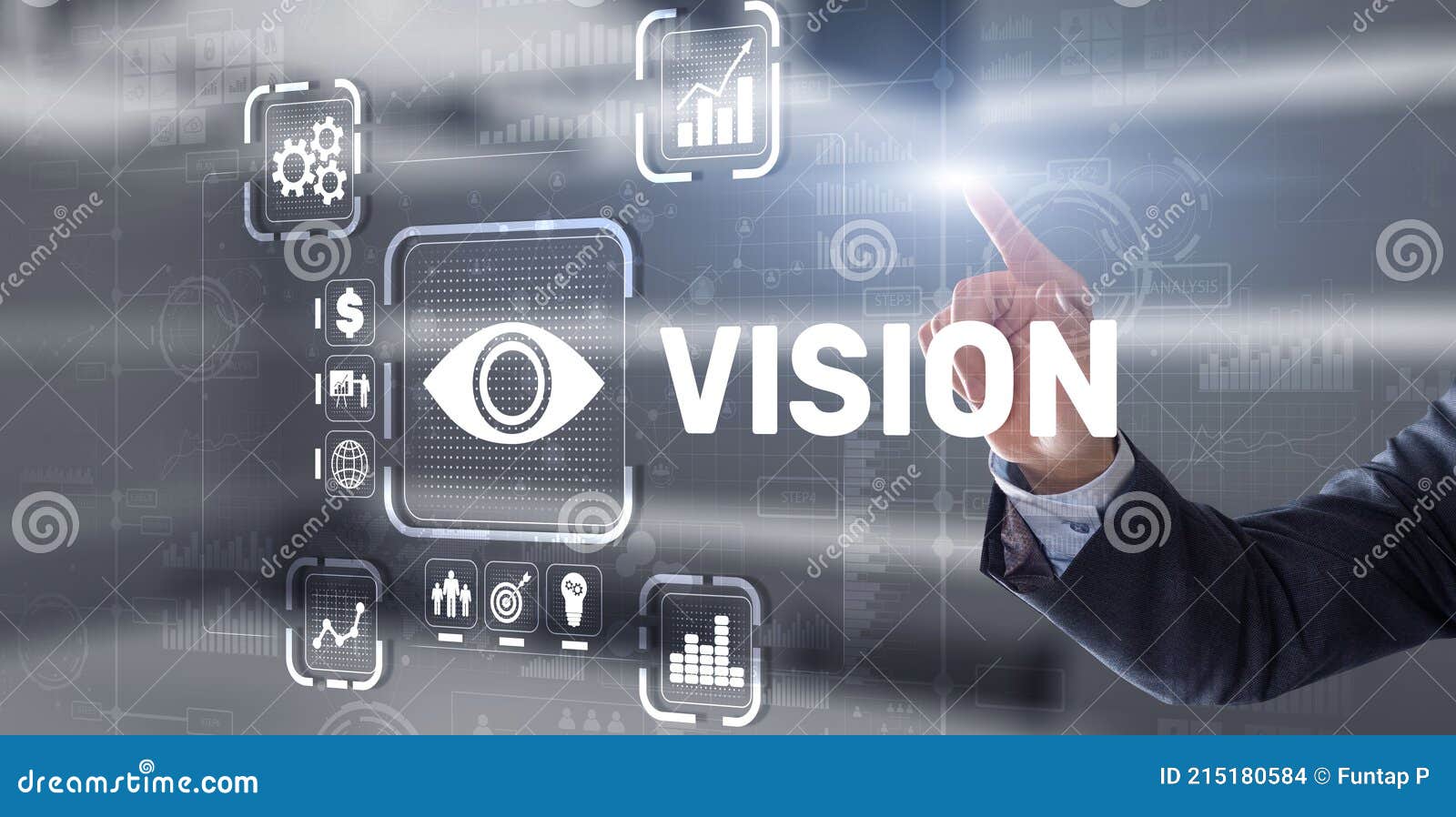 Vision Direction Future Business Inspiration Motivation Concept Stock ...