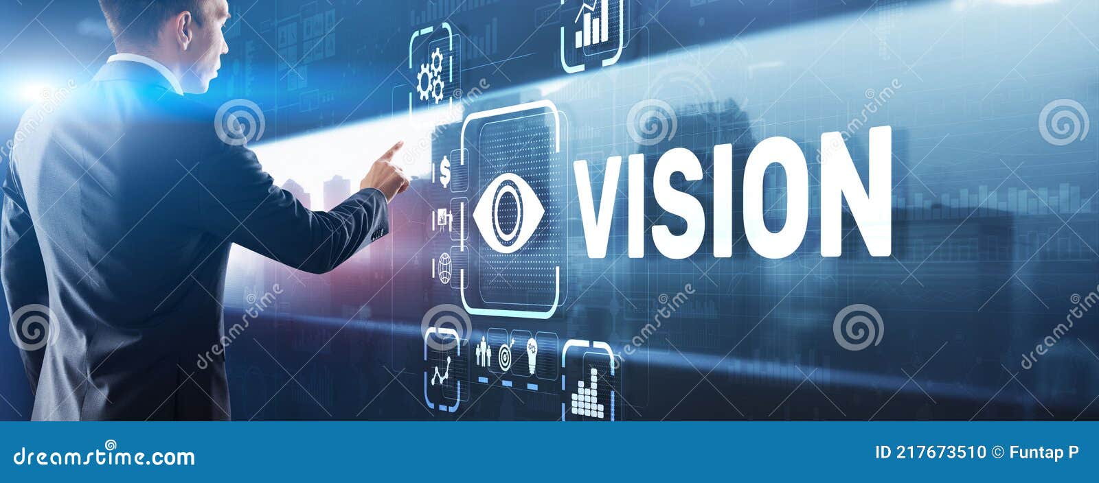 Vision Direction Future Business Inspiration Motivation Concept Stock ...