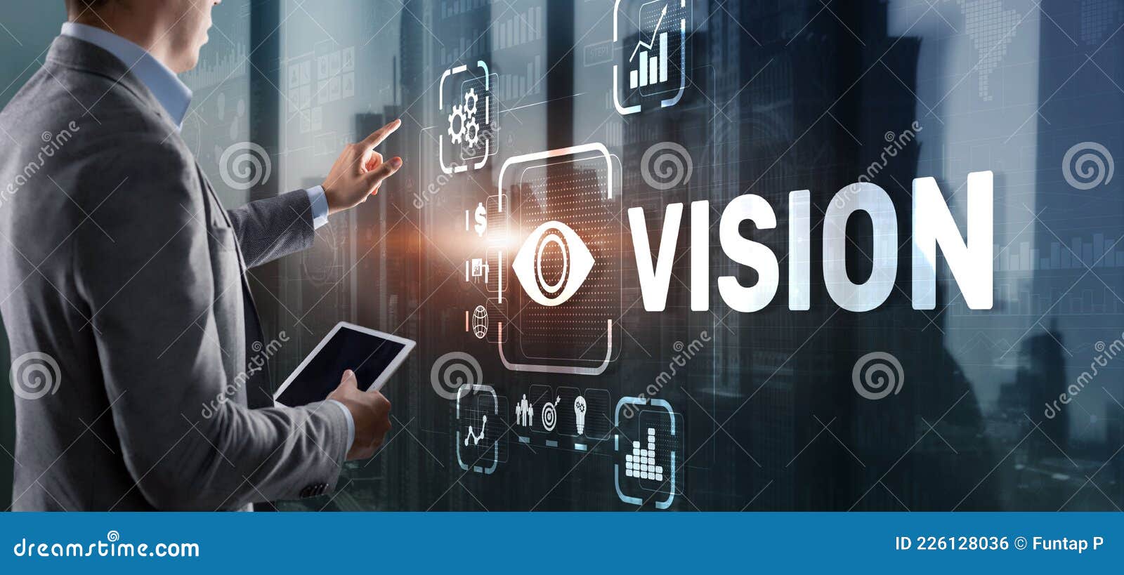 Vision Direction Future Business Inspiration Motivation Concept Stock ...