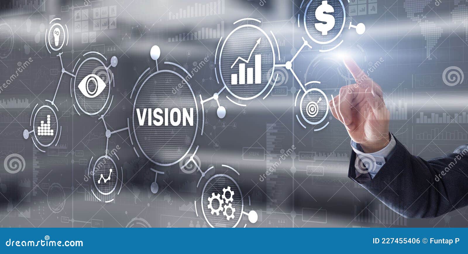 Vision Direction Future Business Inspiration Motivation Concept Stock ...