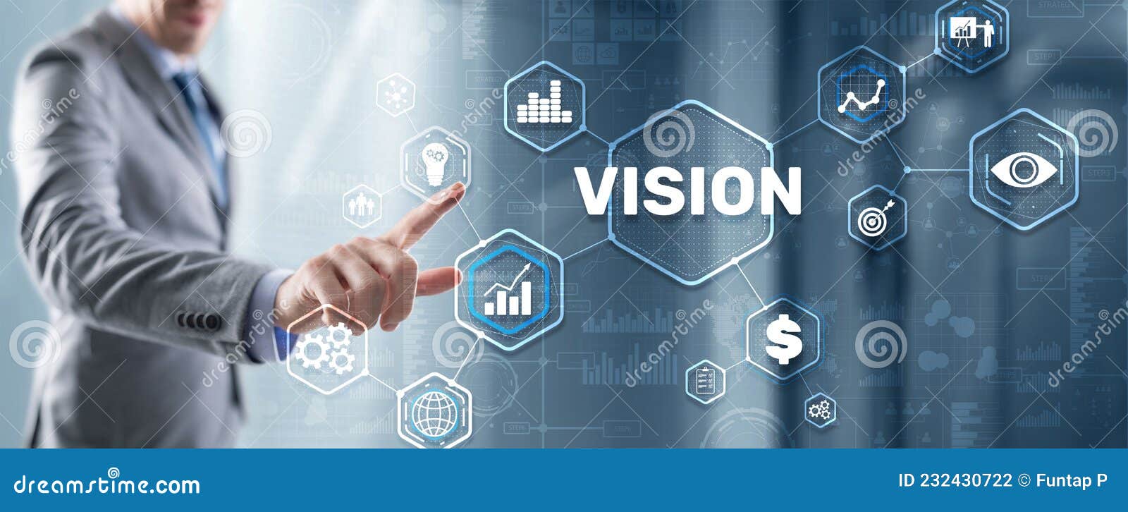 Vision Direction Future Business Inspiration Motivation Concept Stock ...