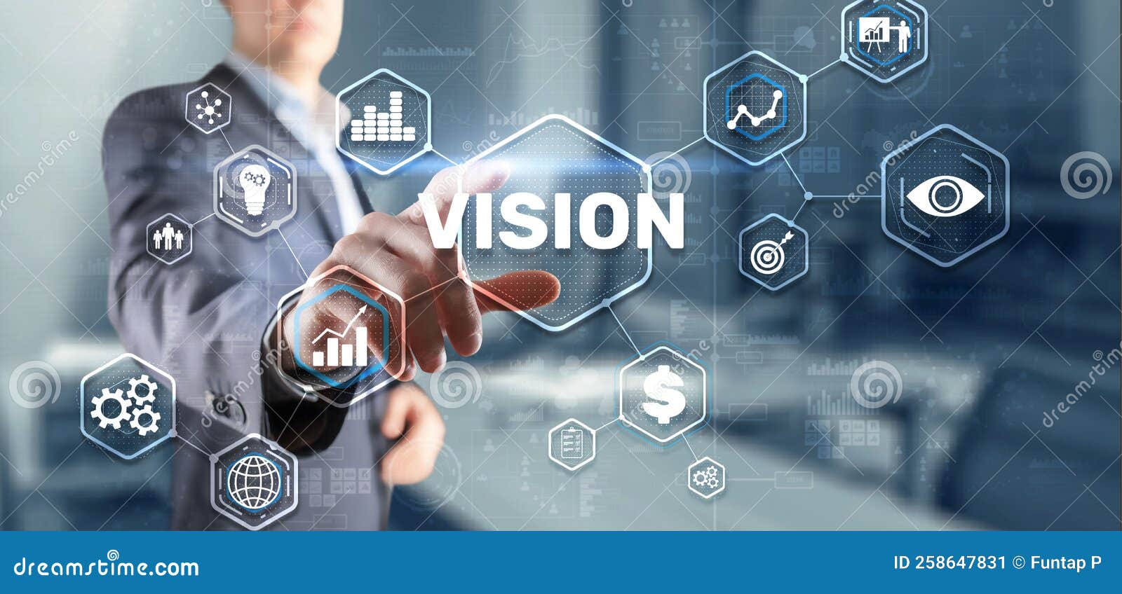 Vision Direction Future Business Inspiration Motivation Concept Stock ...