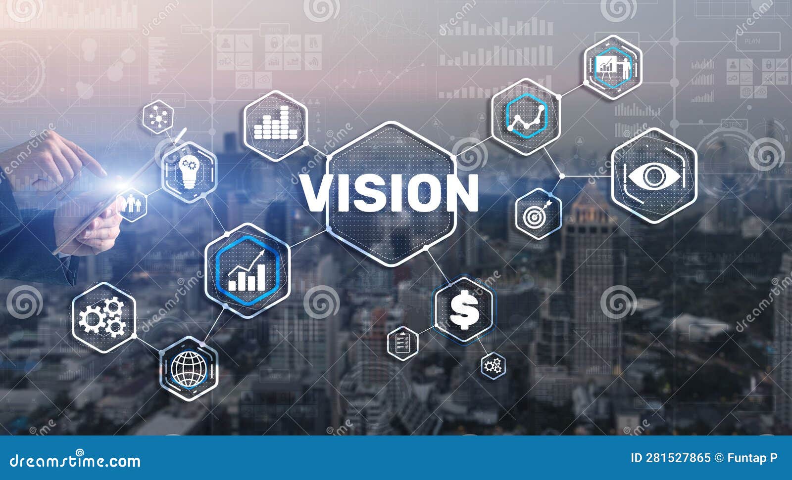 Vision Direction Future Business Inspiration Motivation Concept Stock ...