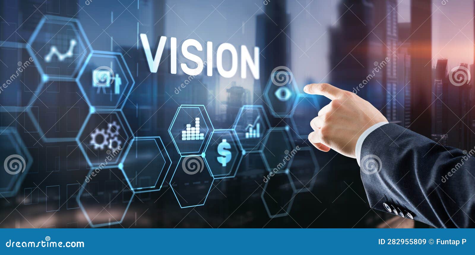 Vision Direction Future Business Inspiration Motivation Concept Stock ...