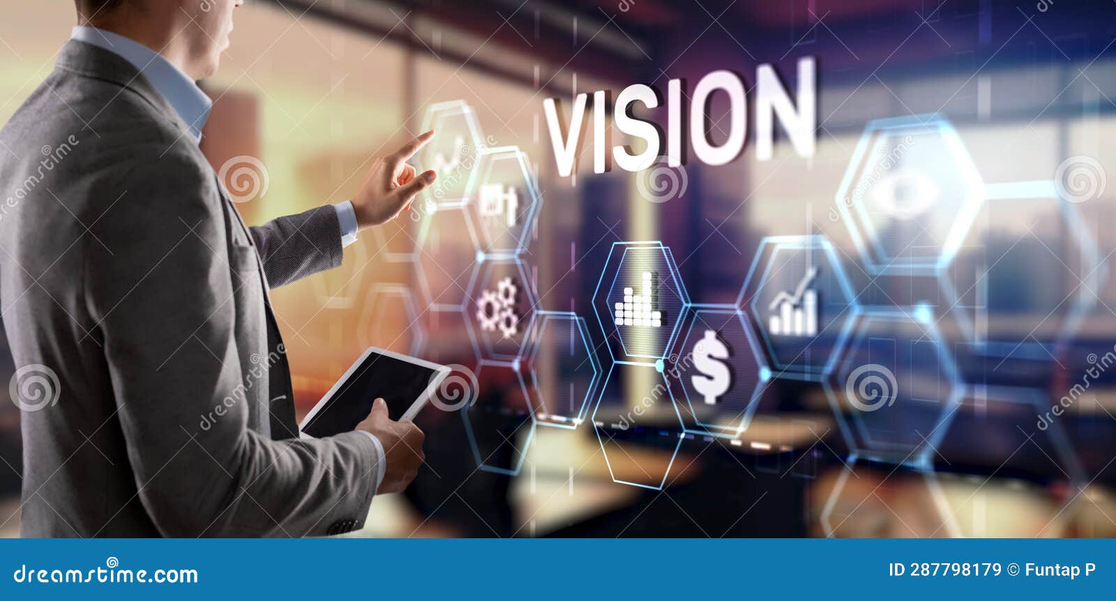 Vision Direction Future Business Inspiration Motivation Concept Stock ...