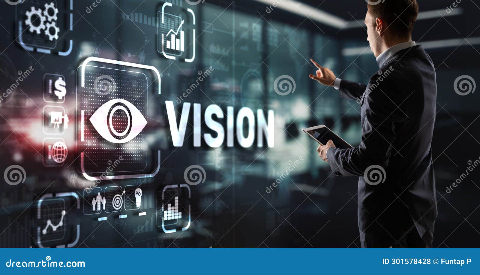 Vision Direction Future Business Inspiration Motivation Concept Stock ...