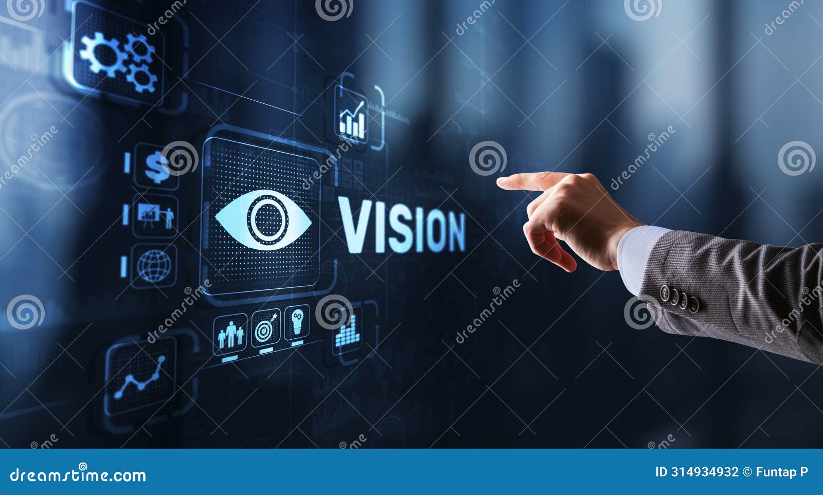 Vision Direction Future Business Inspiration Motivation Concept Stock ...