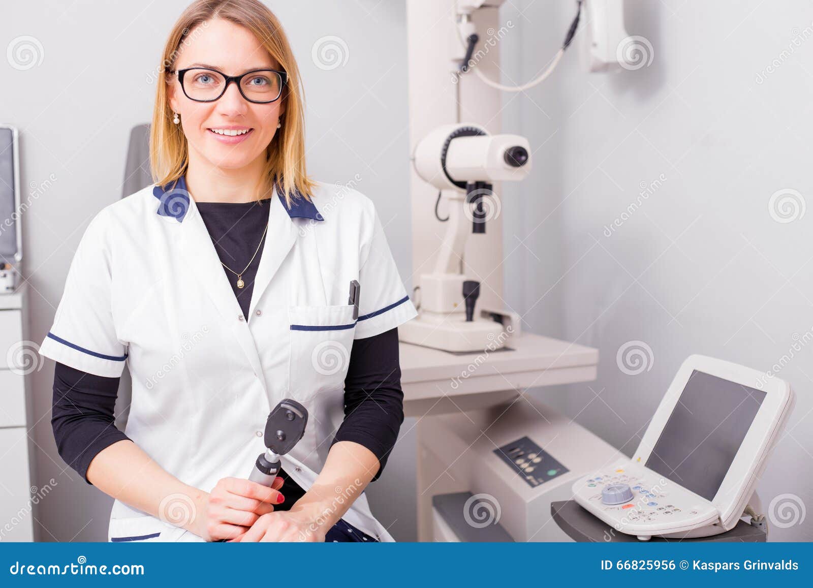 Vision Doctor in Her Office Stock Photo - Image of specialist ...