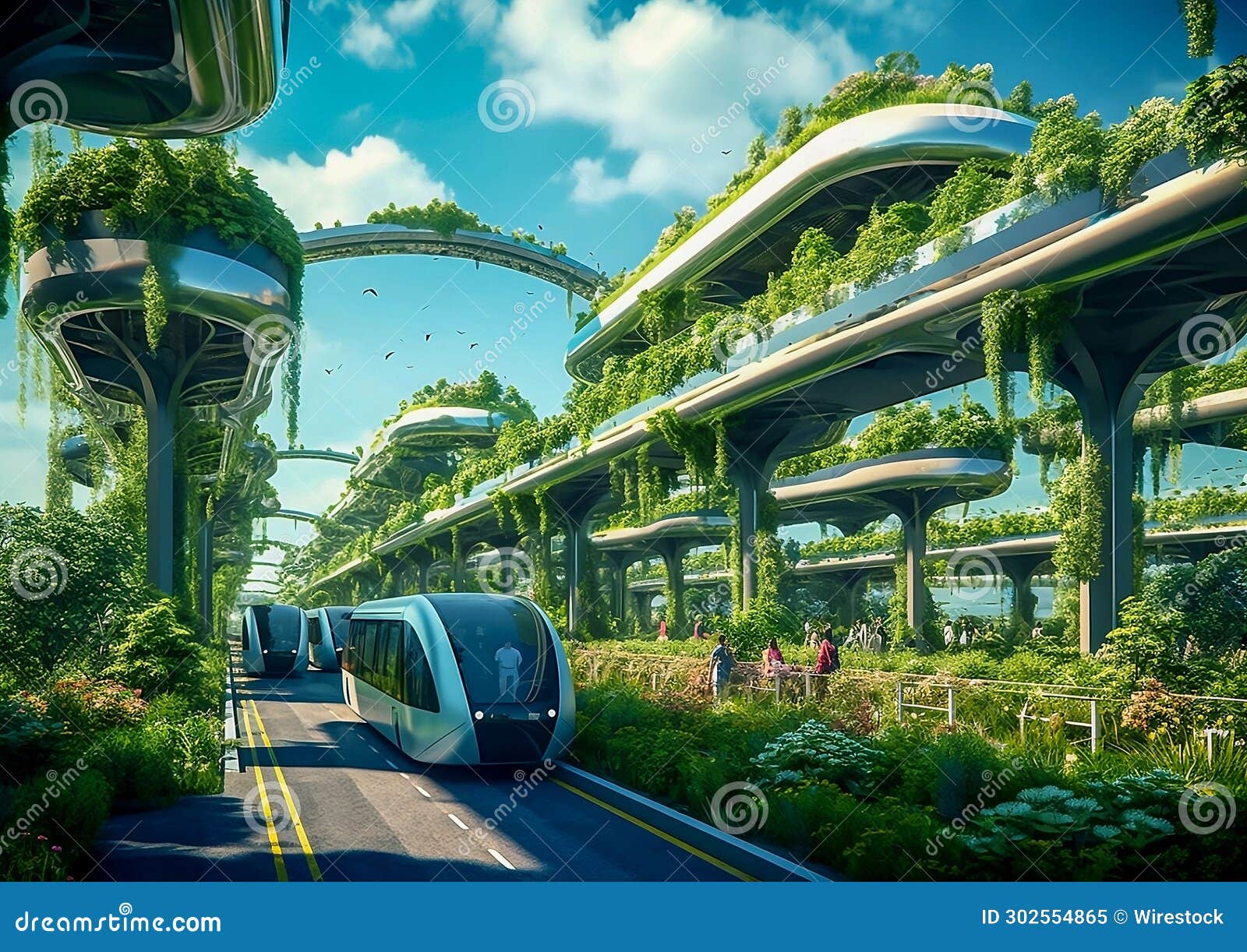 Sustainable Transportation in and ECO Future - AI Generated Digital Art ...
