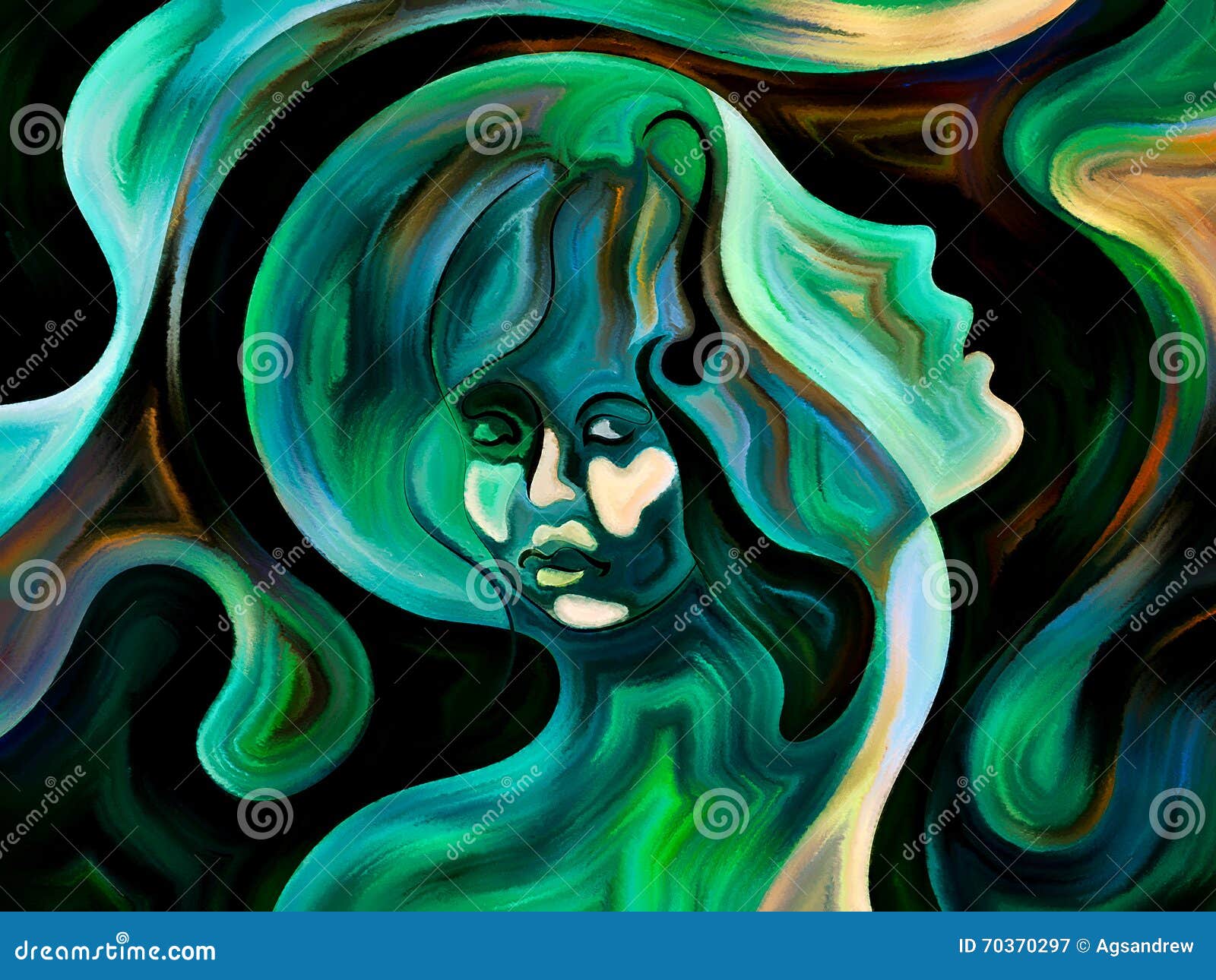 Vision of Ego Shapes stock illustration. Illustration of painting ...
