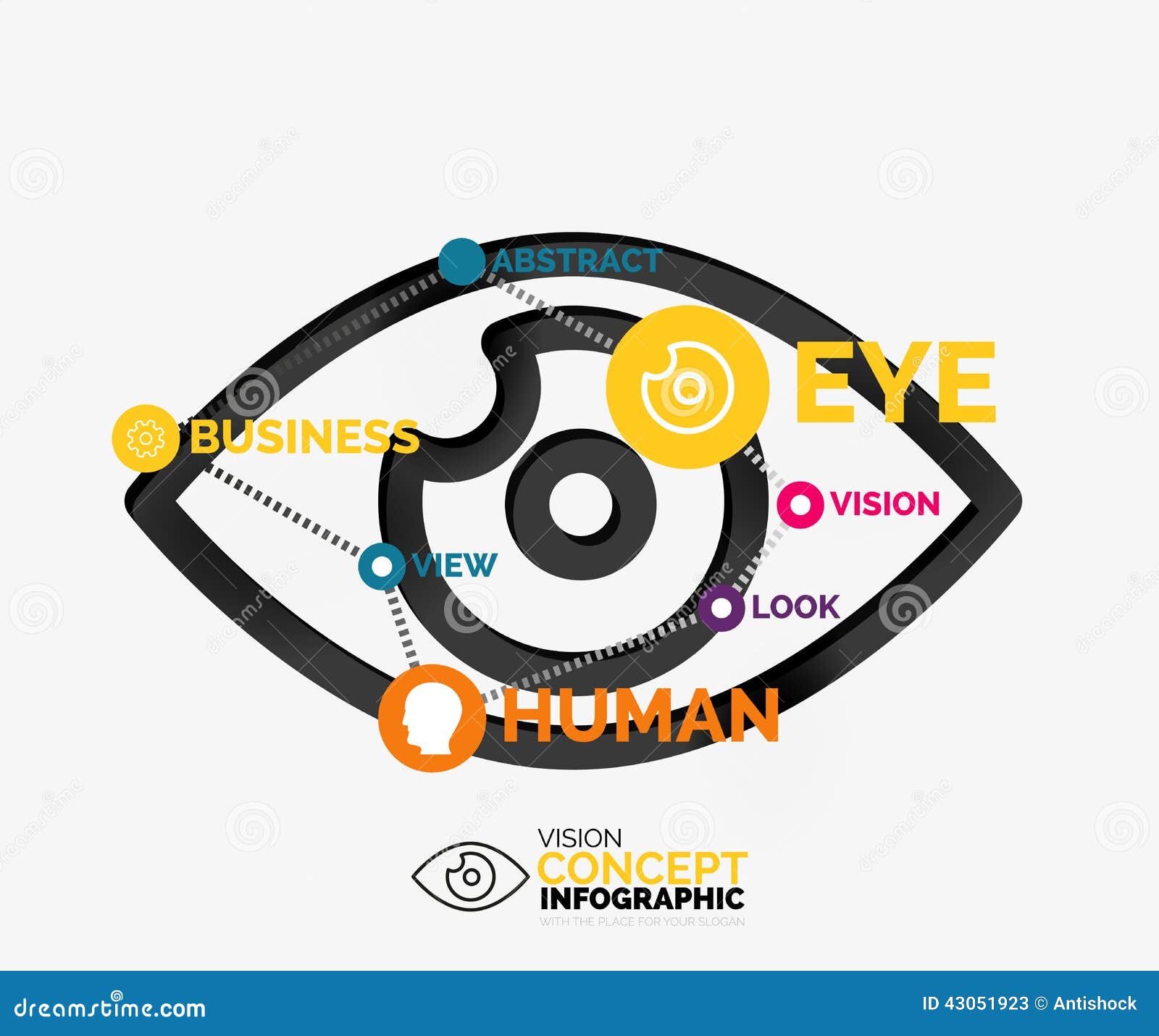 Vision Eye Infographic Conceptual Composition Stock Vector ...