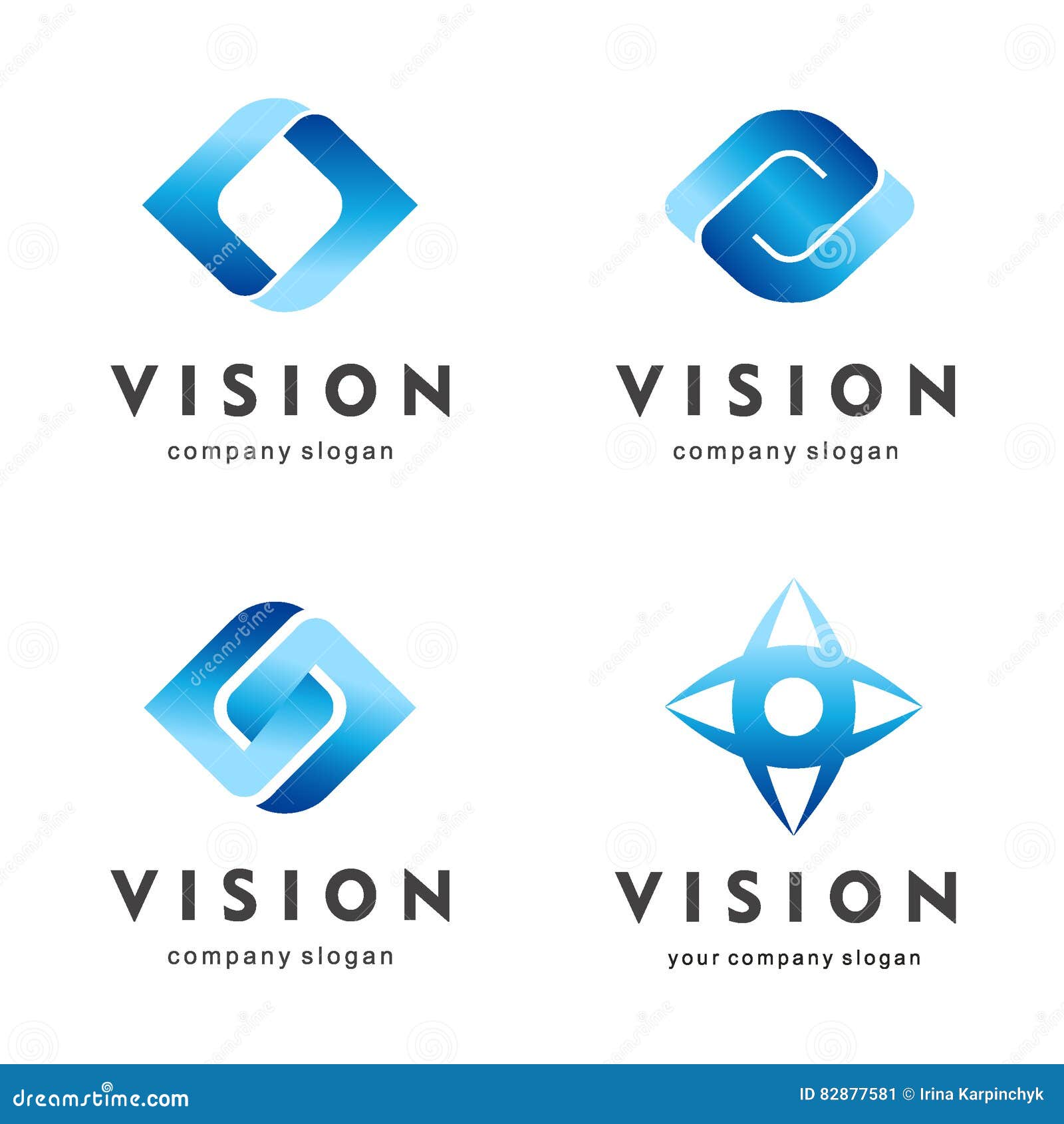 Vision. Eye Logo Set. Creative Camera Media Icons. Video Control Signs ...