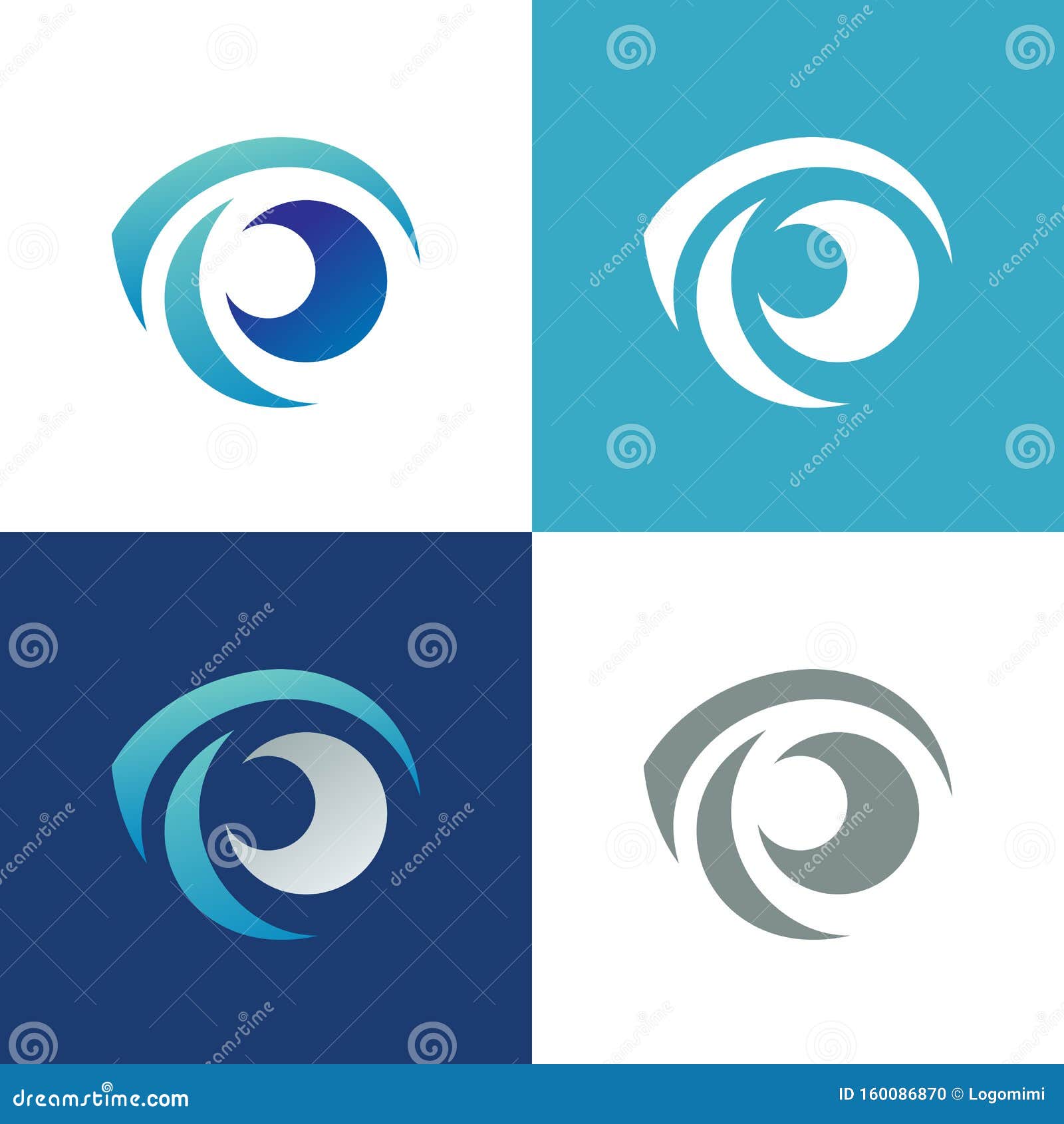 Vision Eye Logo Template, Abstract Optic Icon - Vector Stock Vector ...