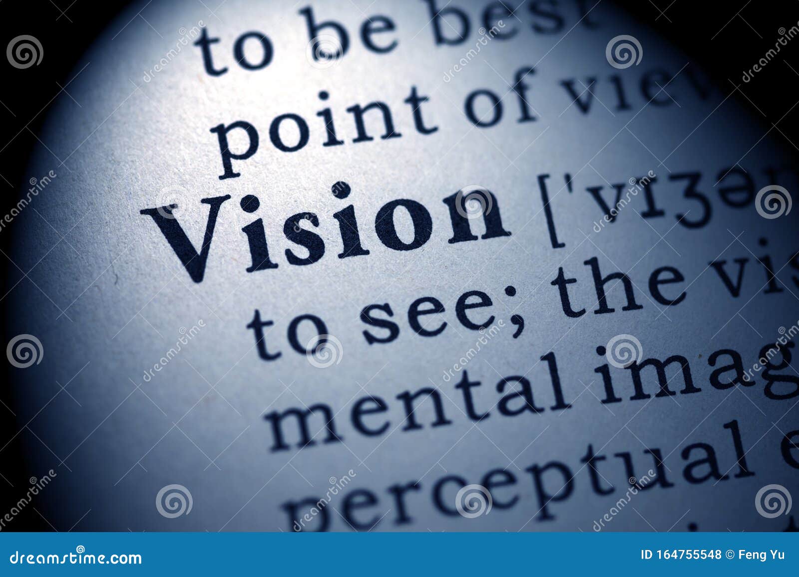 Definition of the Word Vision Stock Photo - Image of vision, text ...