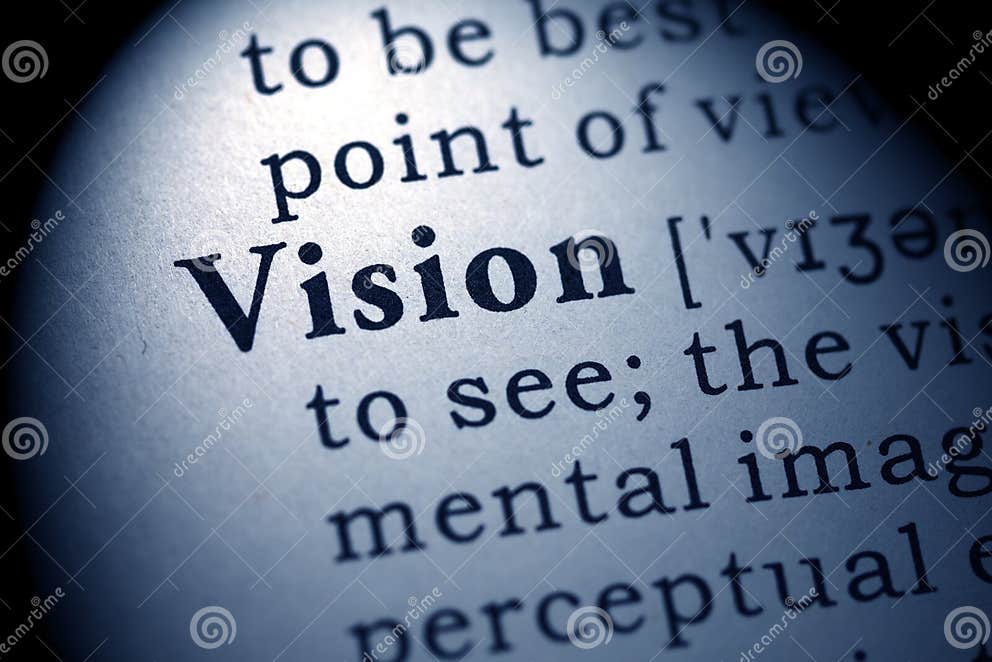 Definition of the Word Vision Stock Photo - Image of vision, text ...