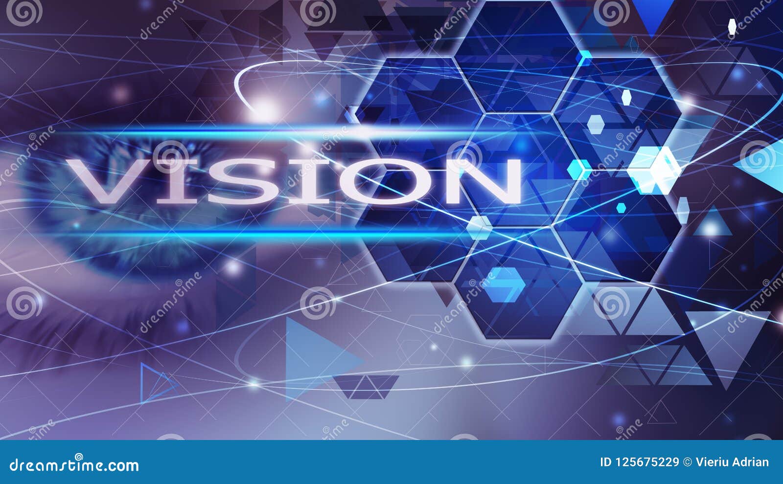 Vision Future Background Abstract Blue Concept Solution Eye Stock ...