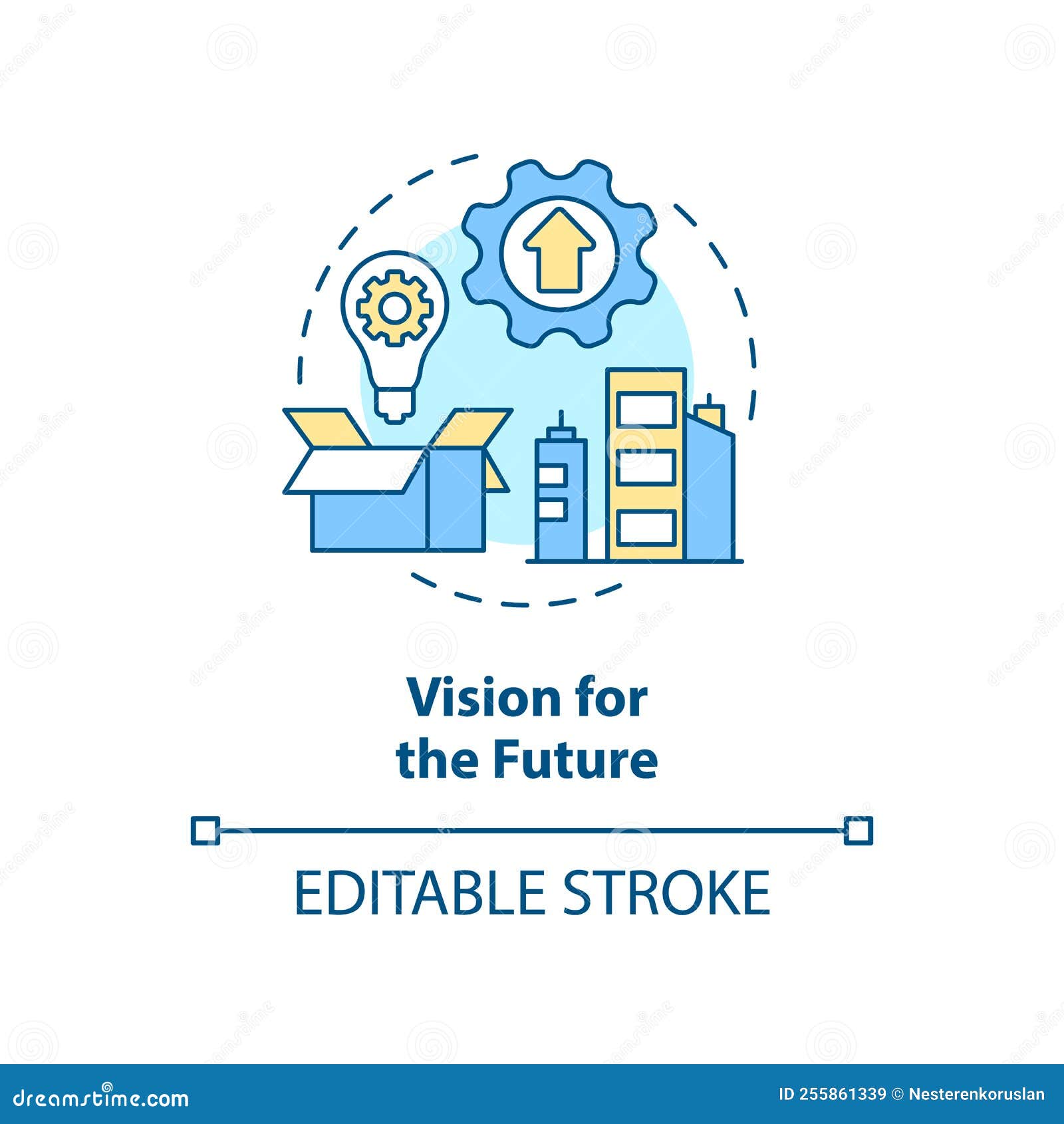 Vision for Future Concept Icon Stock Vector - Illustration of housing ...