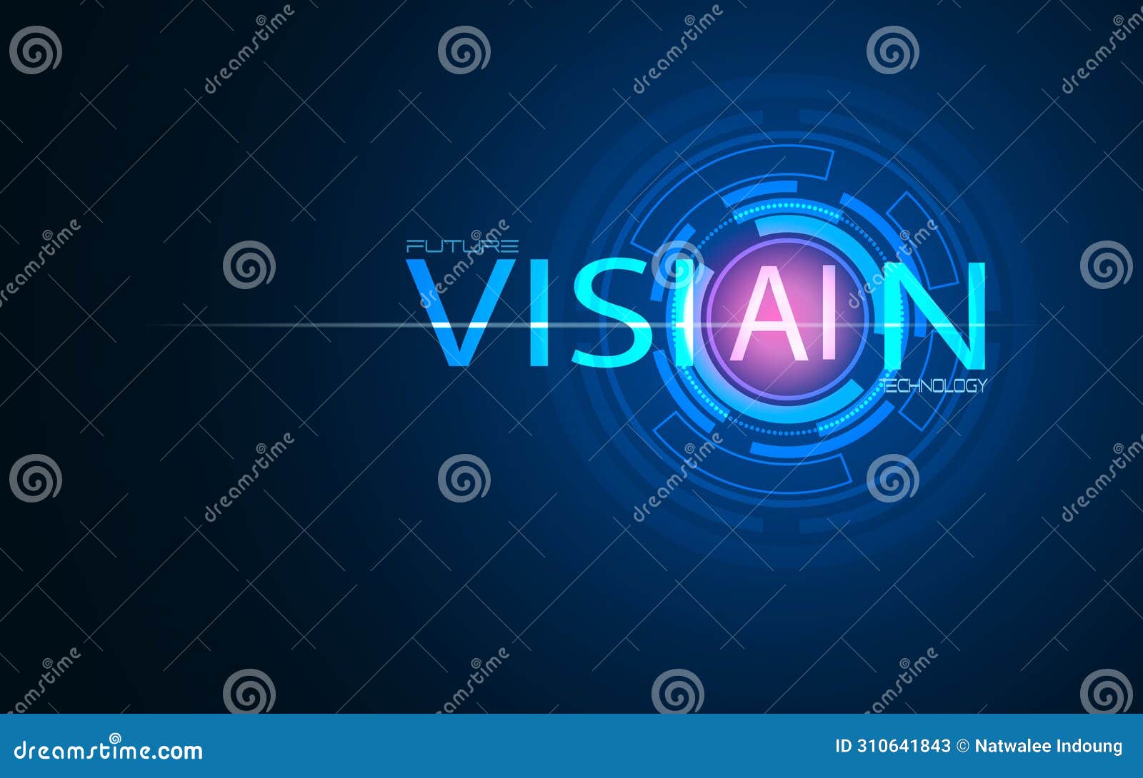 Vision of Future Technology Artificial Intelligence (AI). AI Technology ...