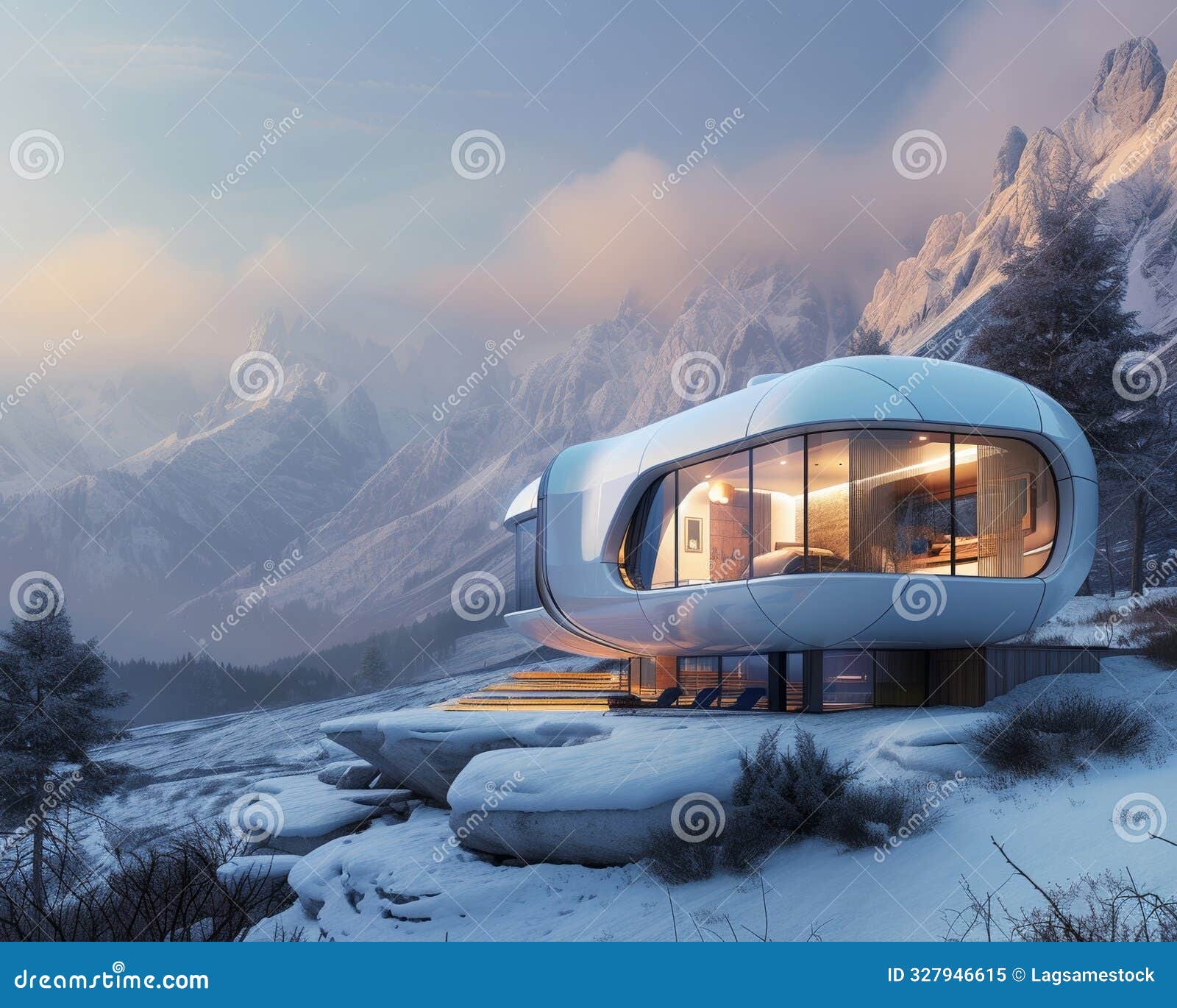 A Vision of Futuristic Homes Powered by Ambient Vibrations Stock ...