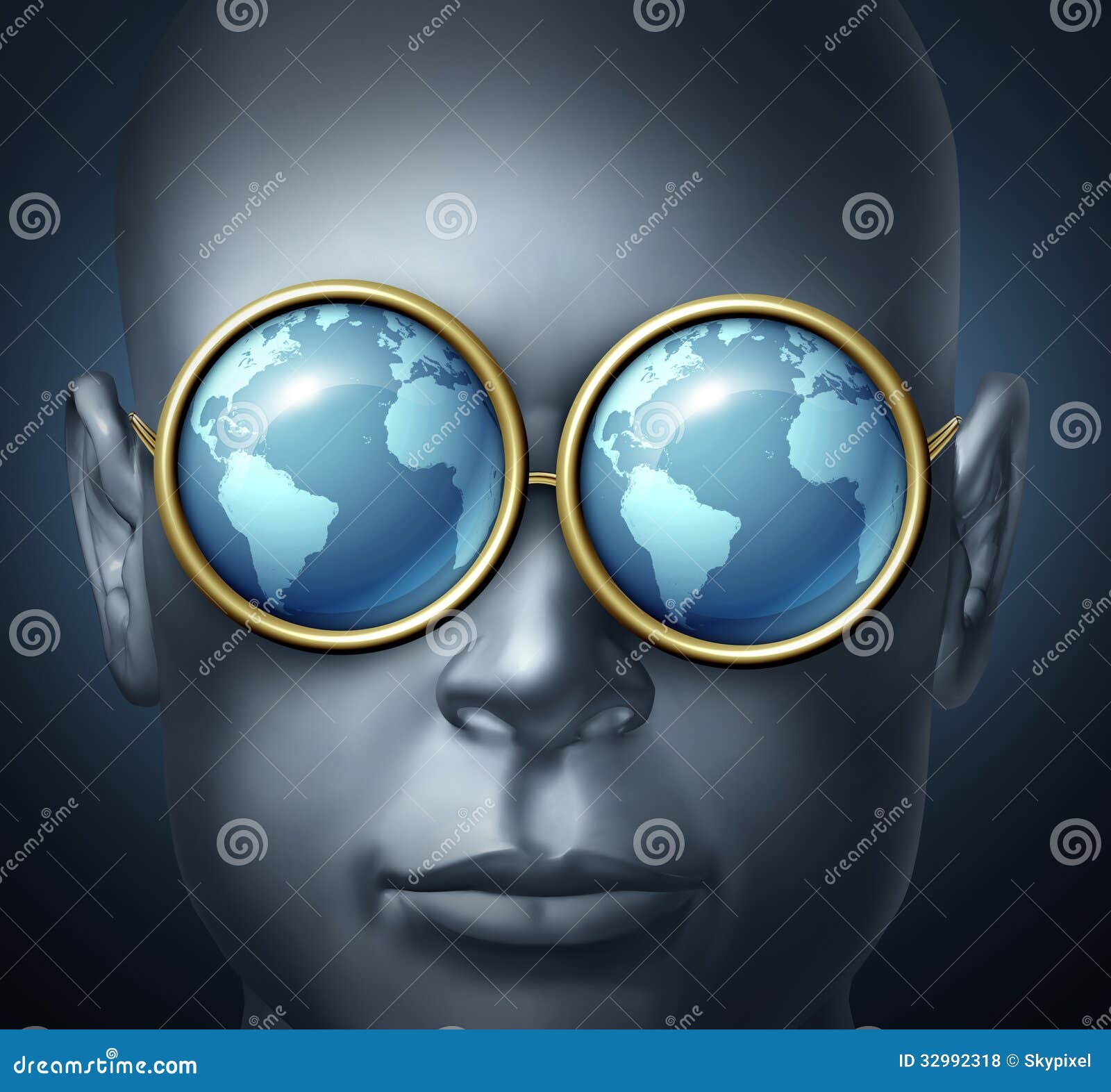 Vision globale illustration stock. Illustration du mondial - 32992318