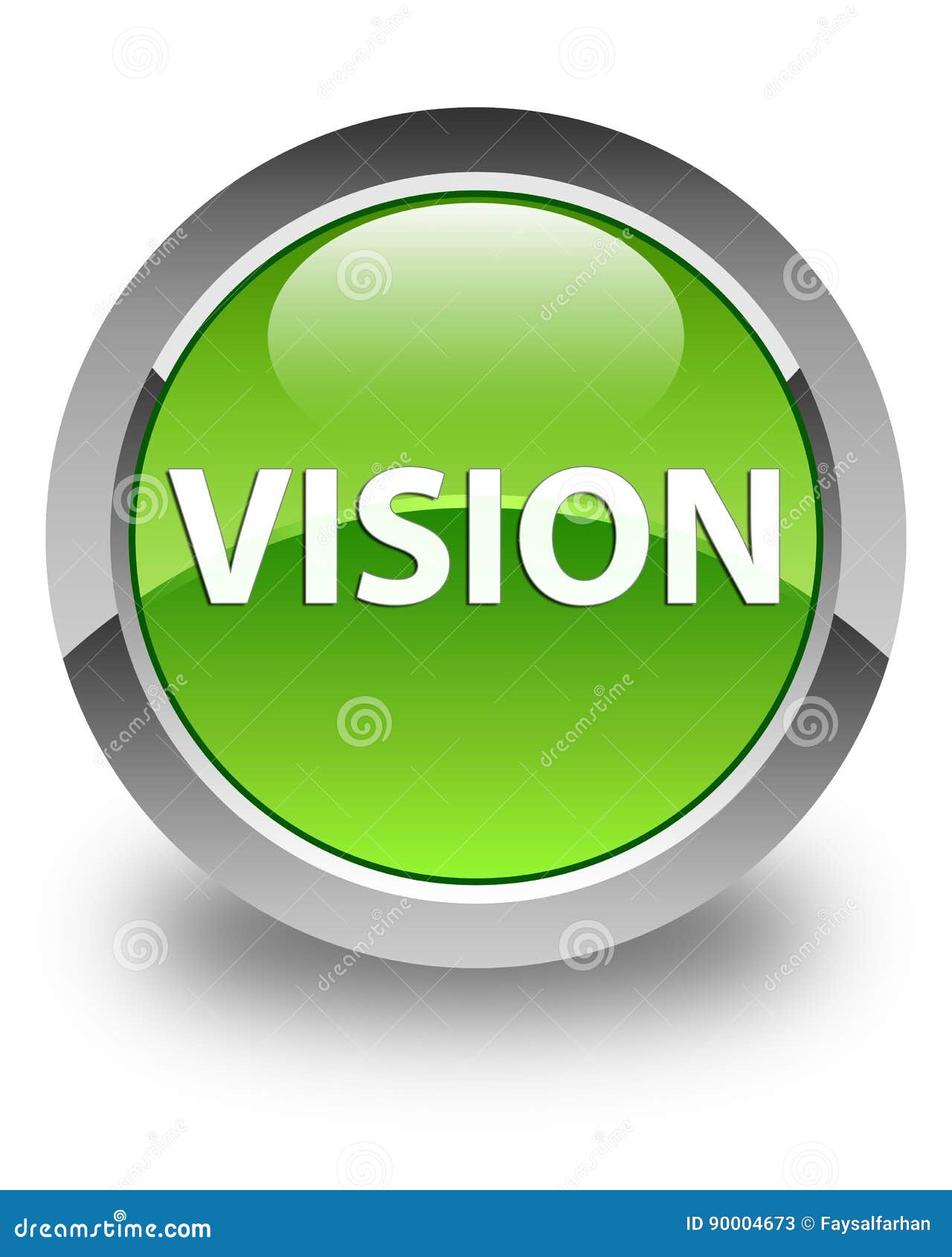 Vision Glossy Green Round Button Stock Illustration - Illustration of ...