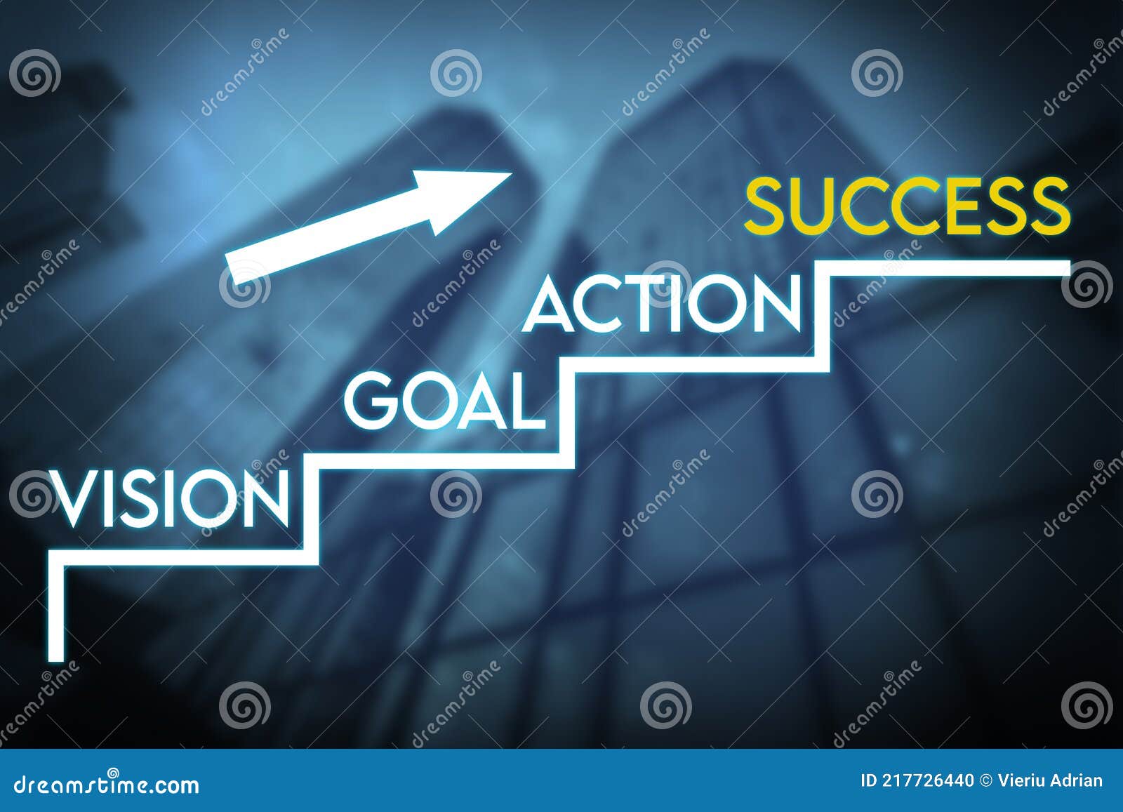 Vision Goal Action, Success - Business Strategy Stock Illustration ... Vision Goal Action, Success - Business Strategy Stock Illustration ...