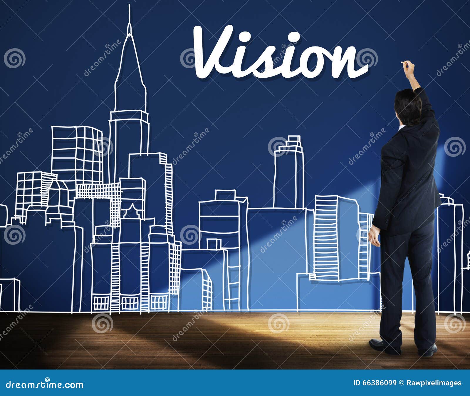 Vision Goals Building City Urban Concept Stock Illustration ...