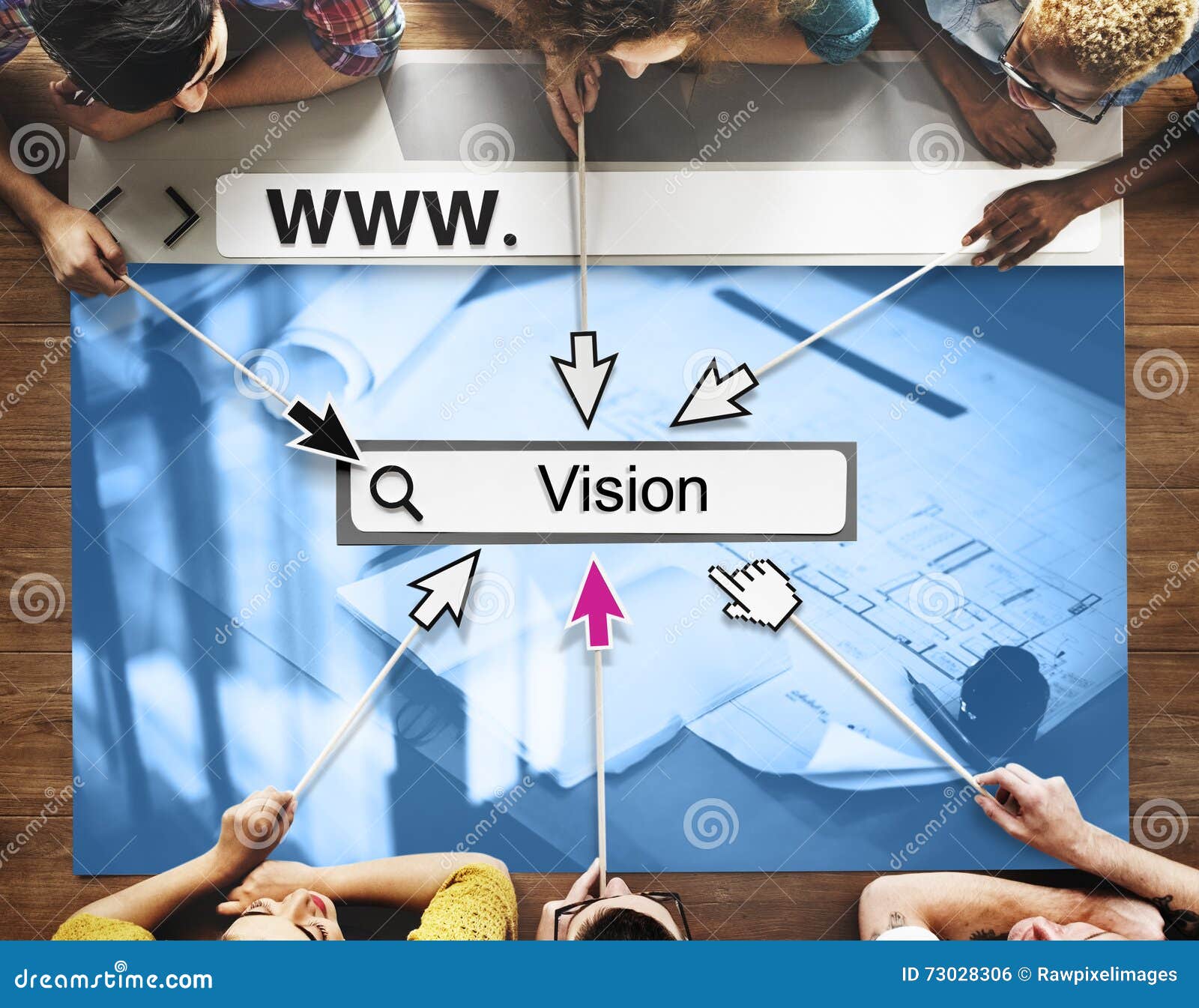 Vision Goals Inspiration Mission Motivation Ideas Concept Stock Photo ...