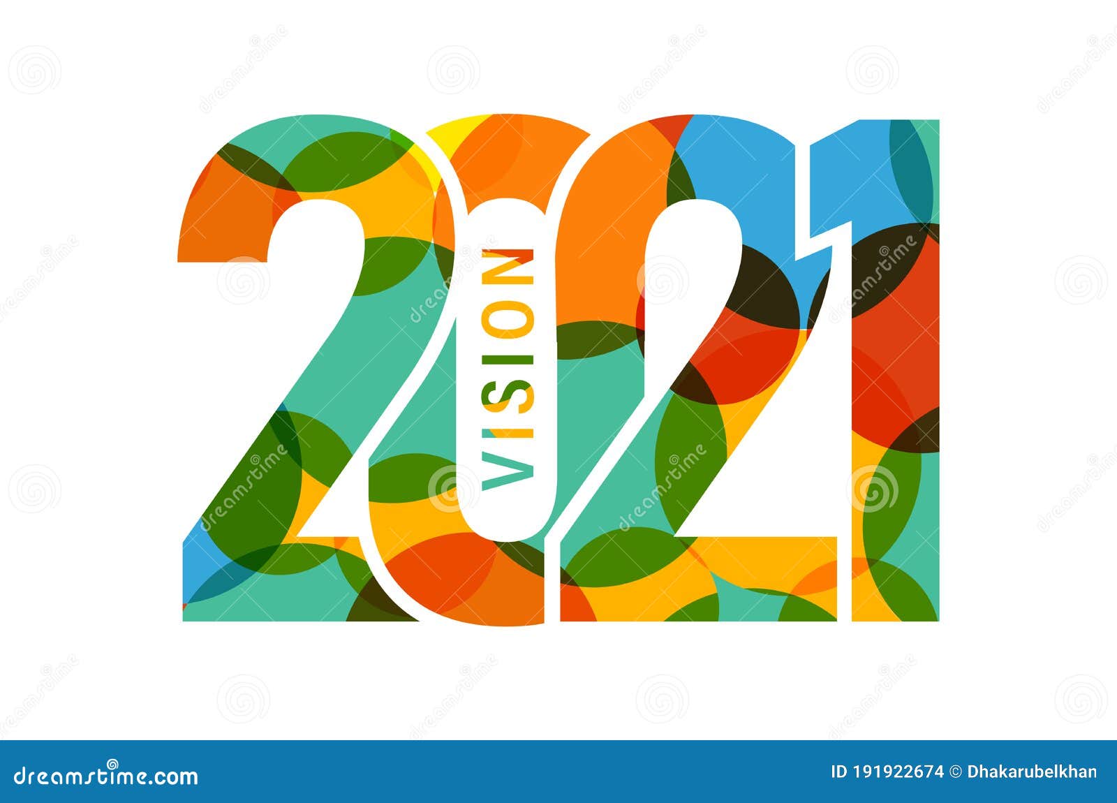 Vision 2021, Happy New Year 2021 Stock Vector - Illustration of element ...