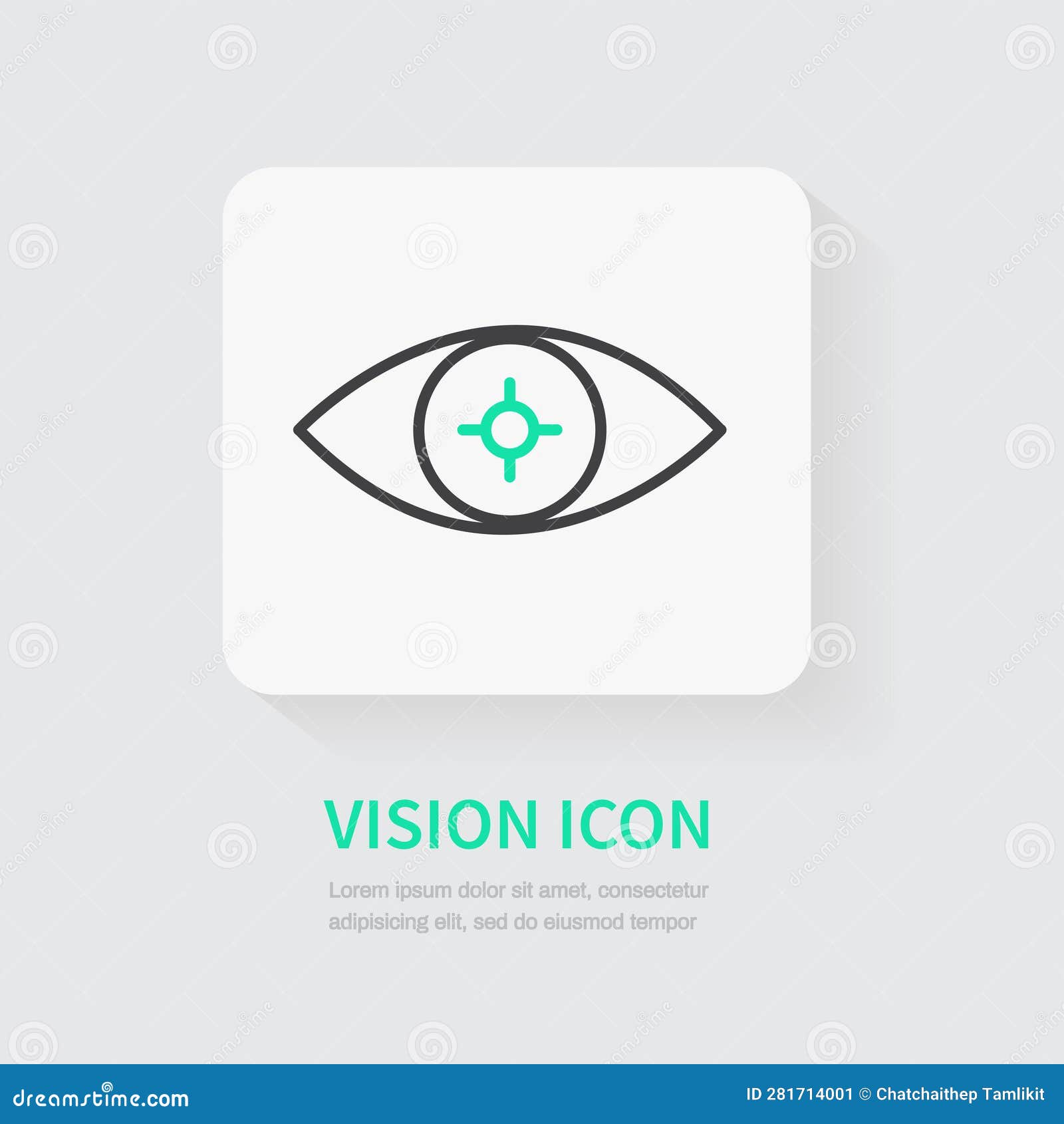 Vision Icon. Business Concept. Flat Icon for Apps and Websites. Vector ...