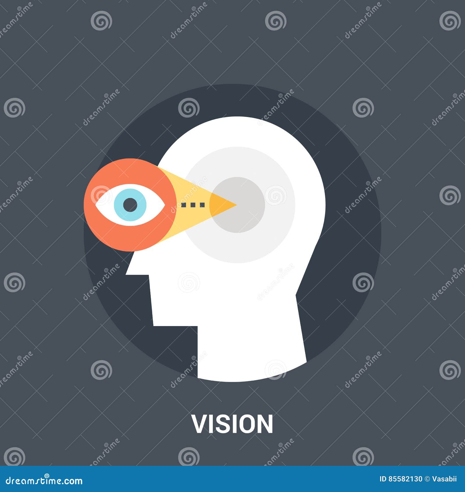 Vision icon concept stock vector. Illustration of concept - 85582130