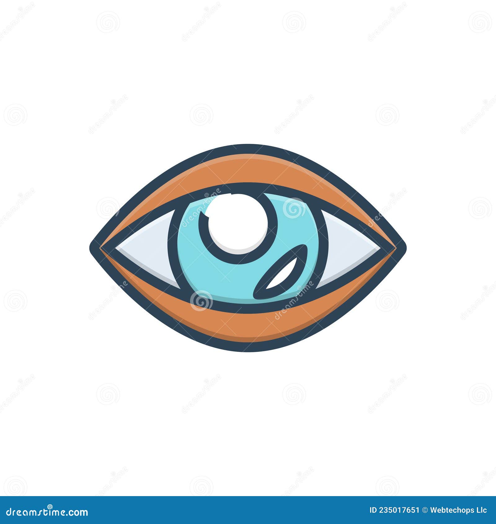 Color Illustration Icon for Vision, See and Look Stock Illustration ...