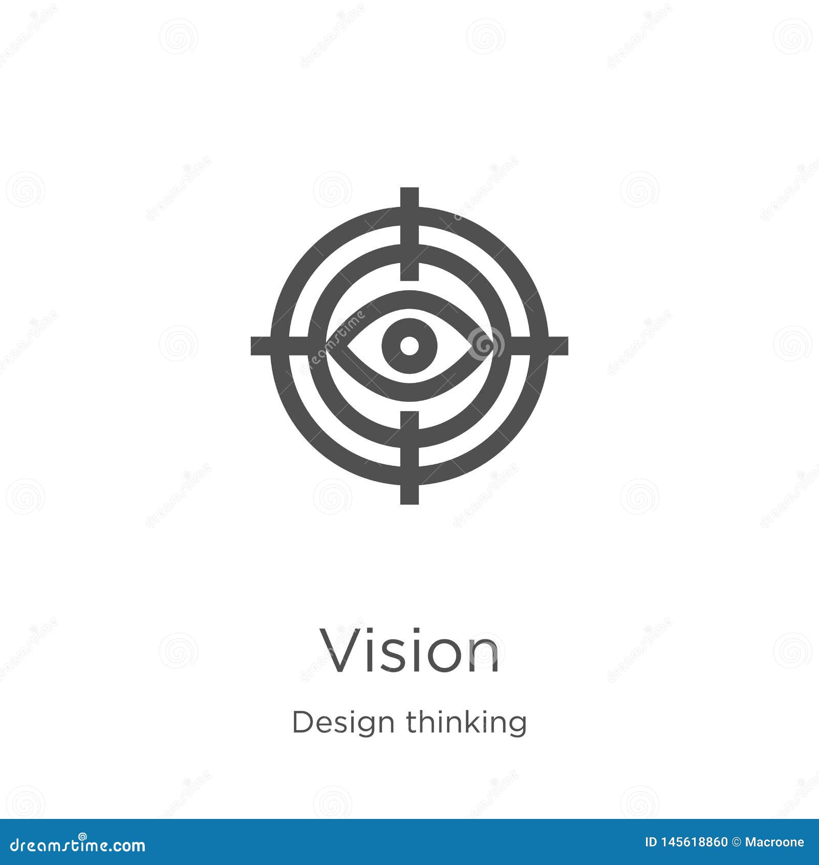 Vision Icon Vector from Design Thinking Collection. Thin Line Vision ...