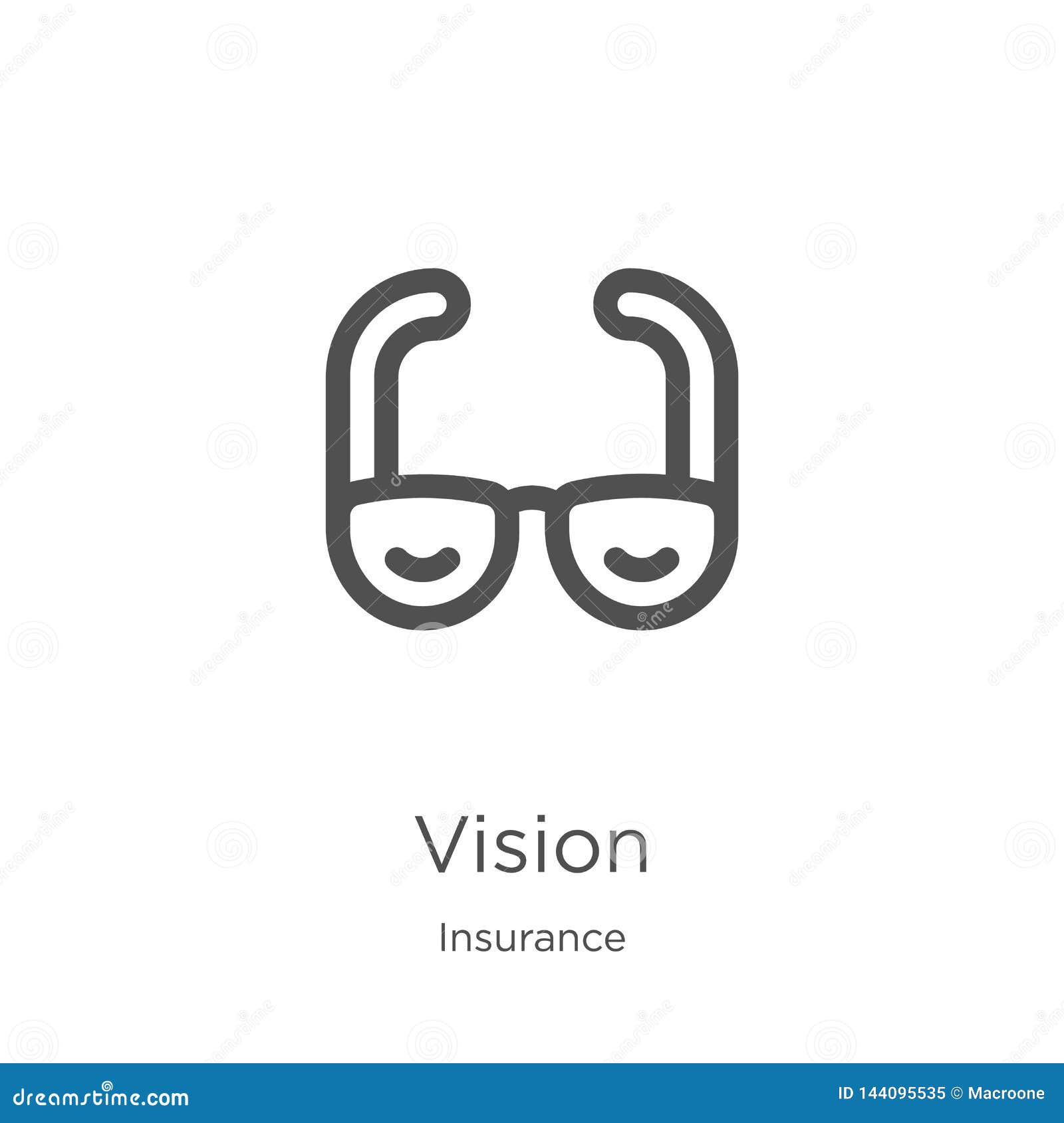 Vision Icon Vector from Insurance Collection. Thin Line Vision Outline ...