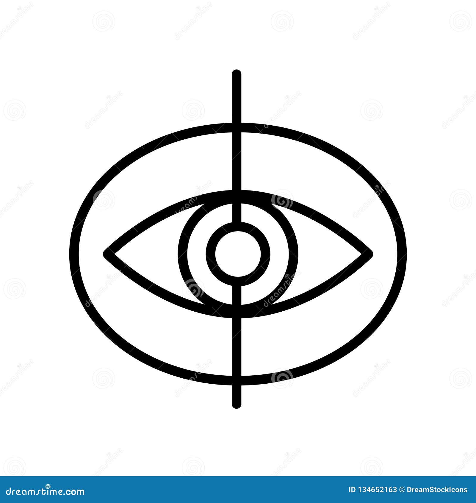 Vision Icon Vector Isolated on White Background, Vision Sign , Line or ...