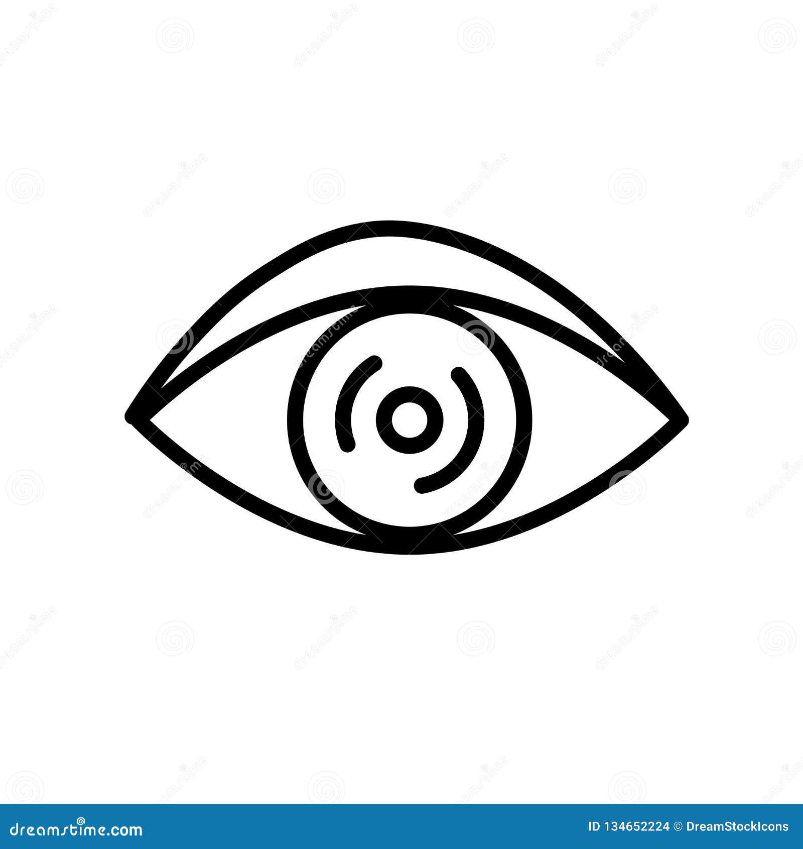 Vision Icon Vector Isolated on White Background, Vision Sign , Line or ...