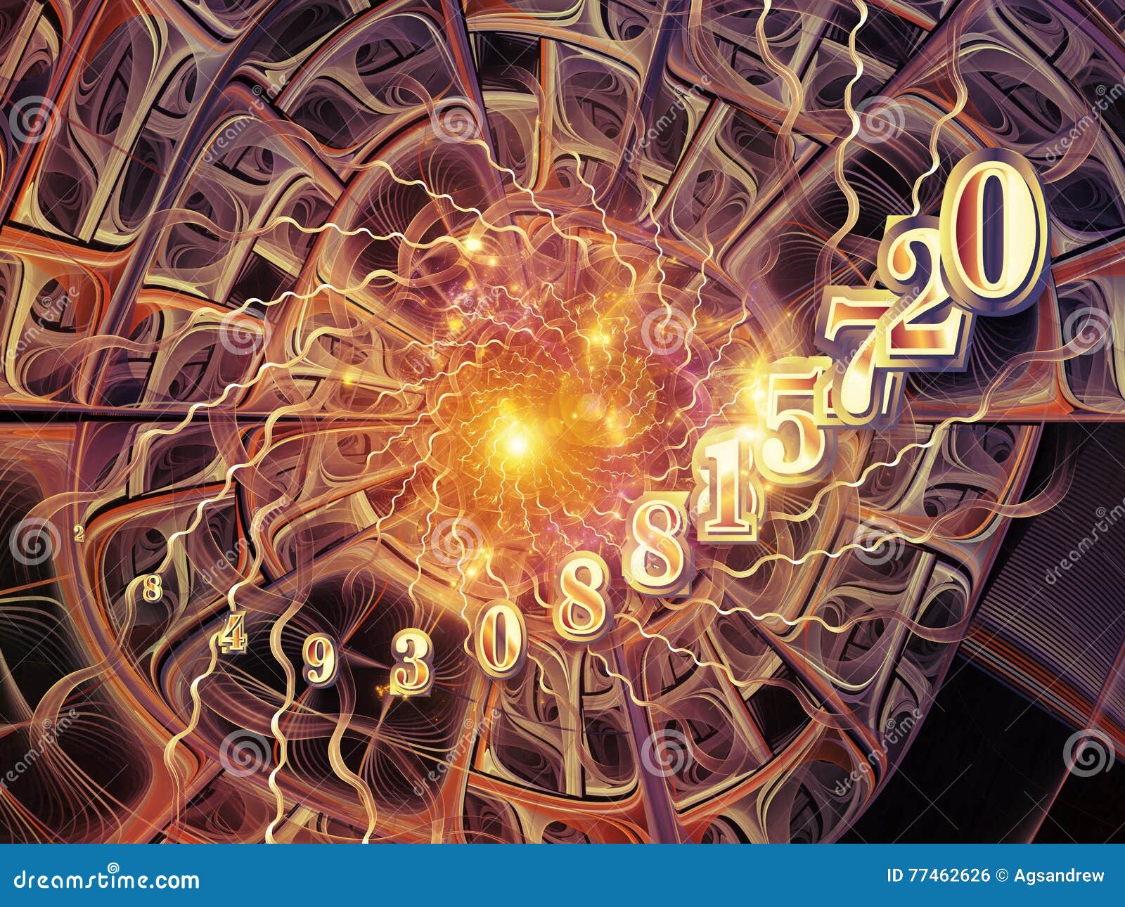 Vision of Infinity stock illustration. Illustration of grid - 77462626