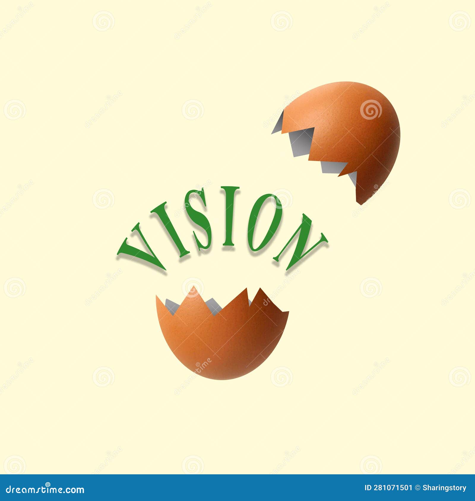 Vision Inside the Broken Egg. the Concept Stock Image - Image of shell, finance: 281071501