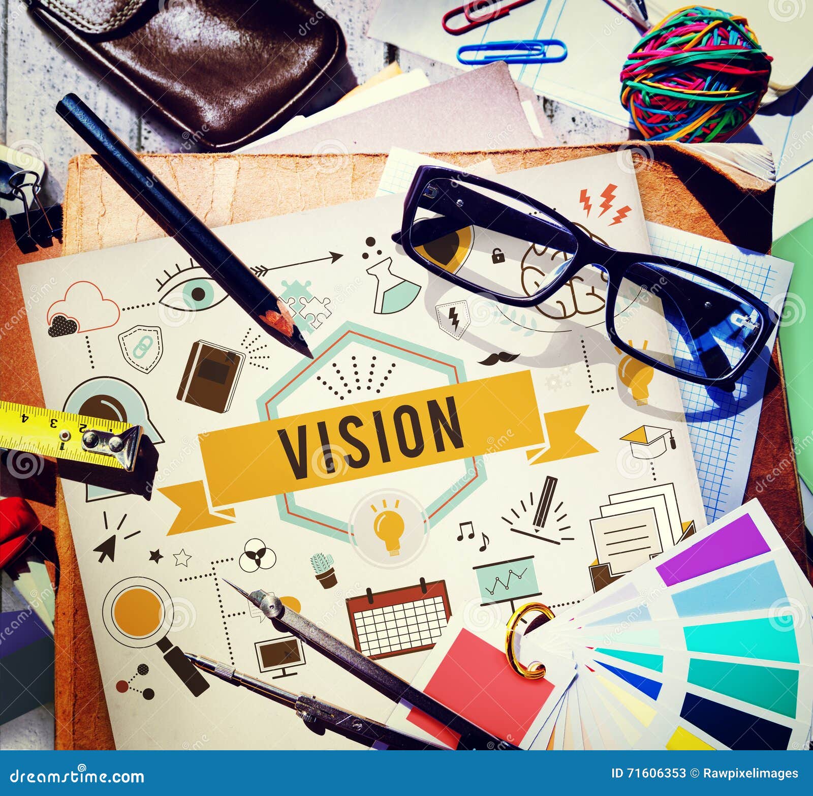 Vision Inspiration Motivation Thinking Think Concept Stock Image ...